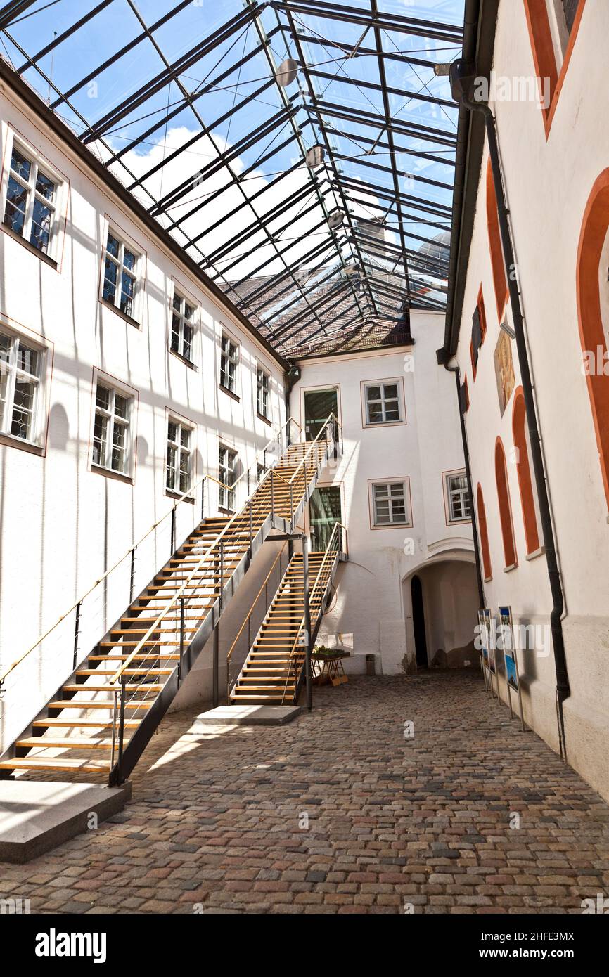glass roof of famous cloister of Andechs Stock Photo - Alamy