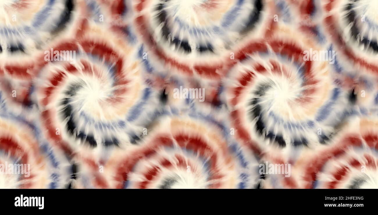 Seamless funky 1970s tie dye border motif pattern for surface design ...
