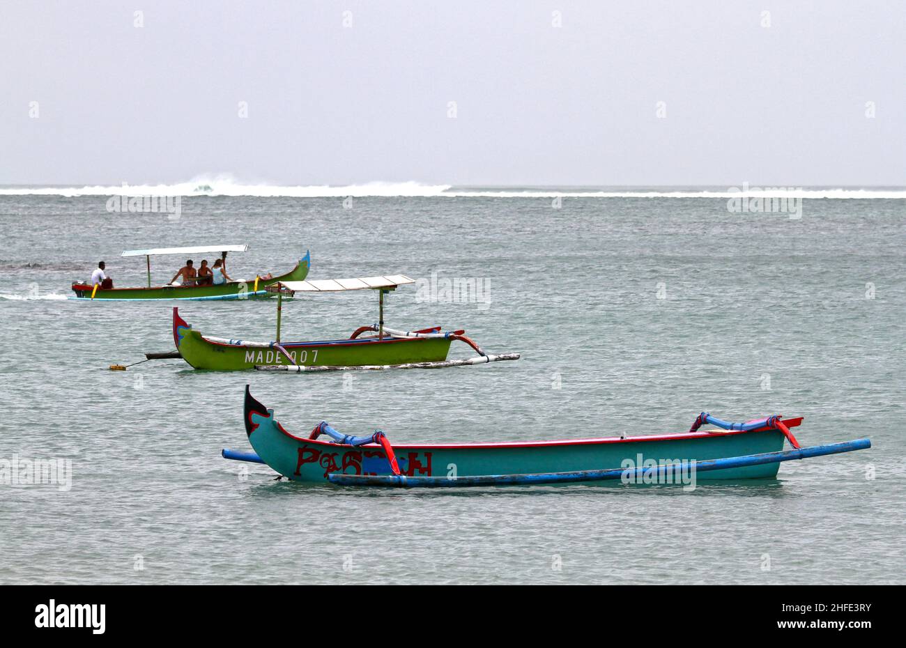 Three perahu boats at Tuban Beach, Bali in Indonesia Stock Photo - Alamy