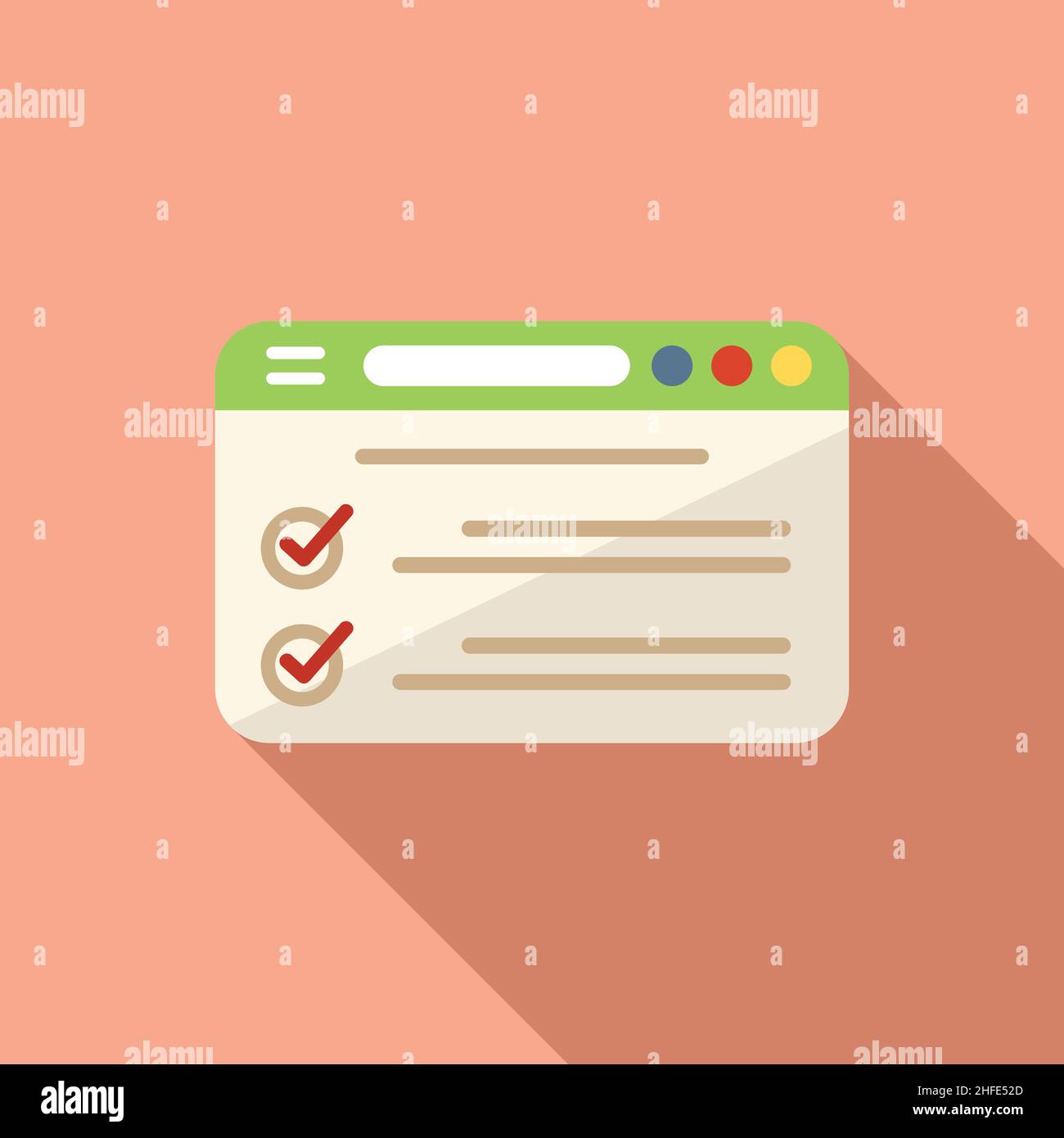 Website exam icon flat vector. Work test. Academic paper Stock Vector ...