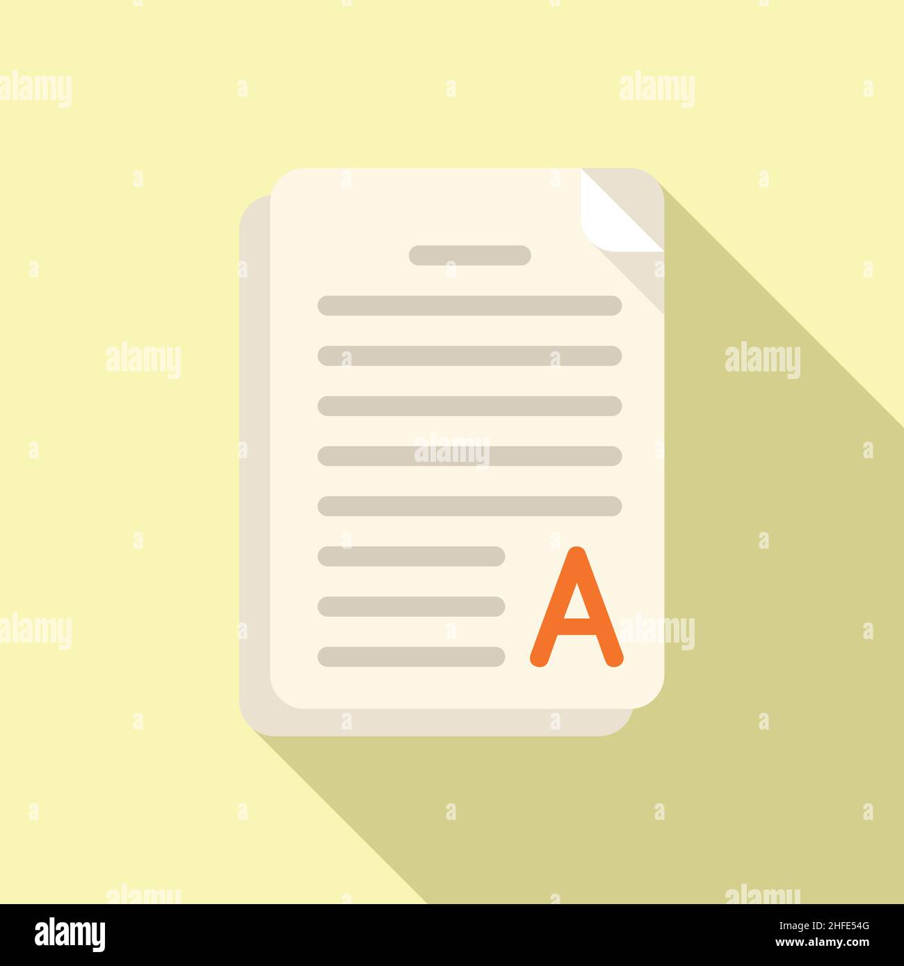 Thesis exam icon flat vector. Final study. Write paper Stock Vector ...