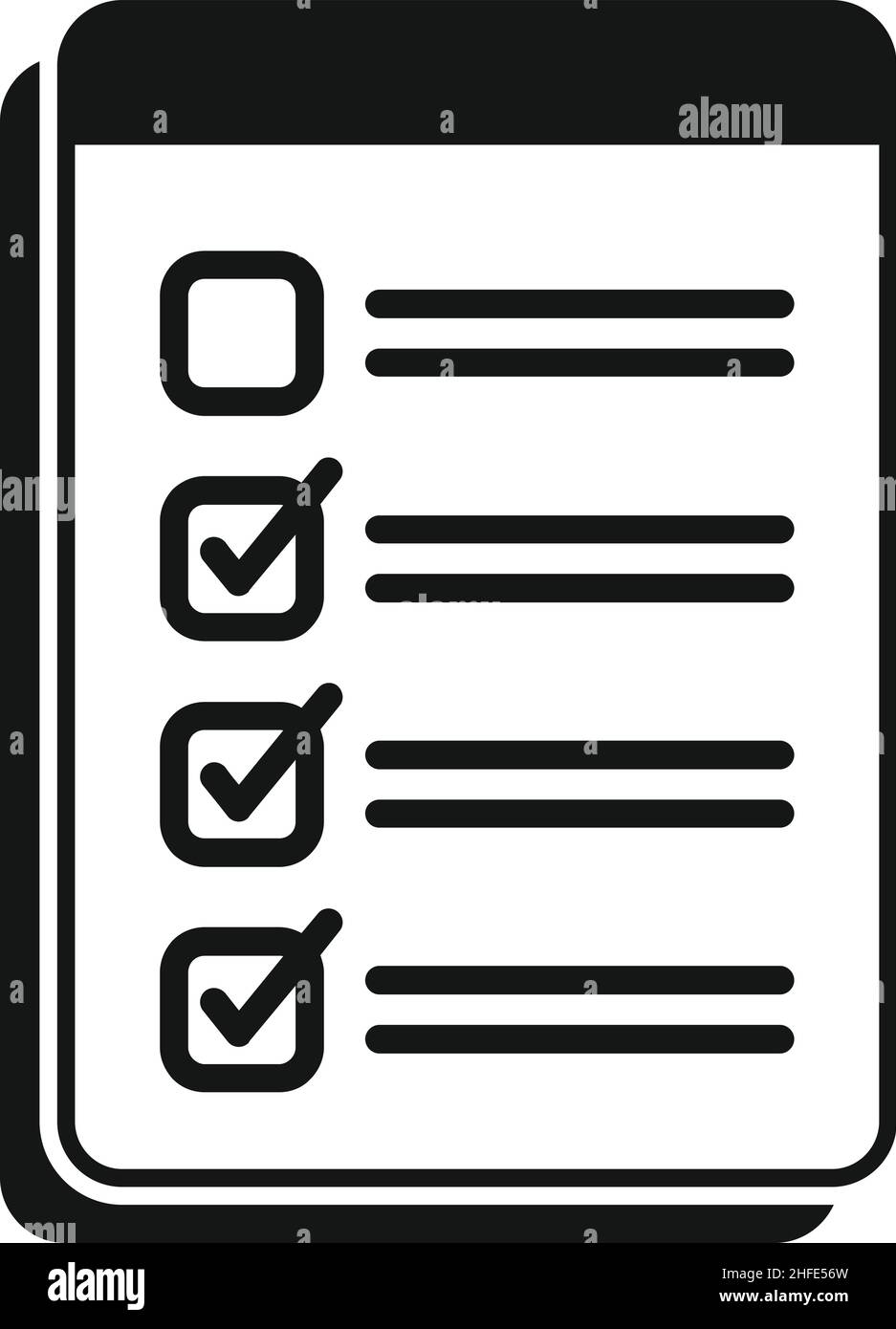 Paper exam icon simple vector. Final study. Test work Stock Vector ...
