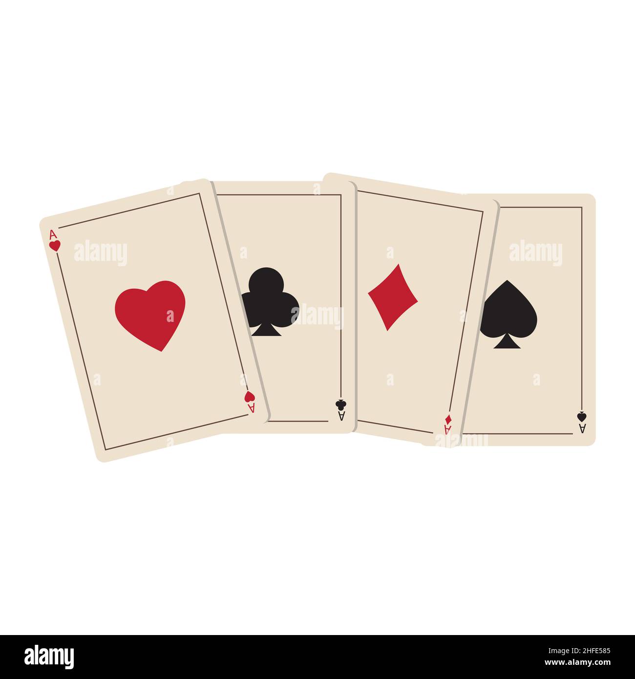 Isolated playing cards, color vector illustration Stock Vector Image ...