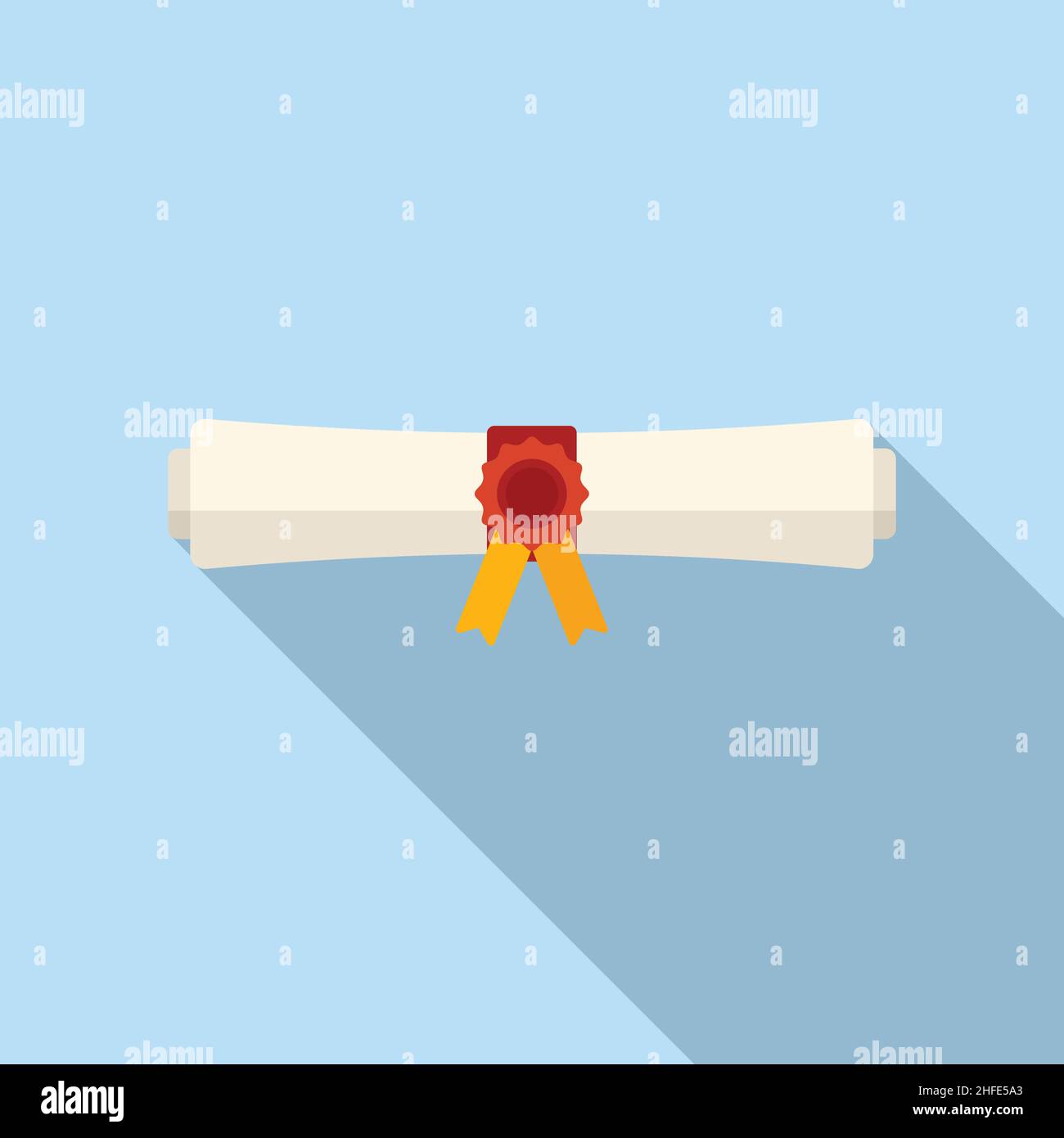 Diploma roll icon flat vector. Test study. Exam final Stock Vector ...