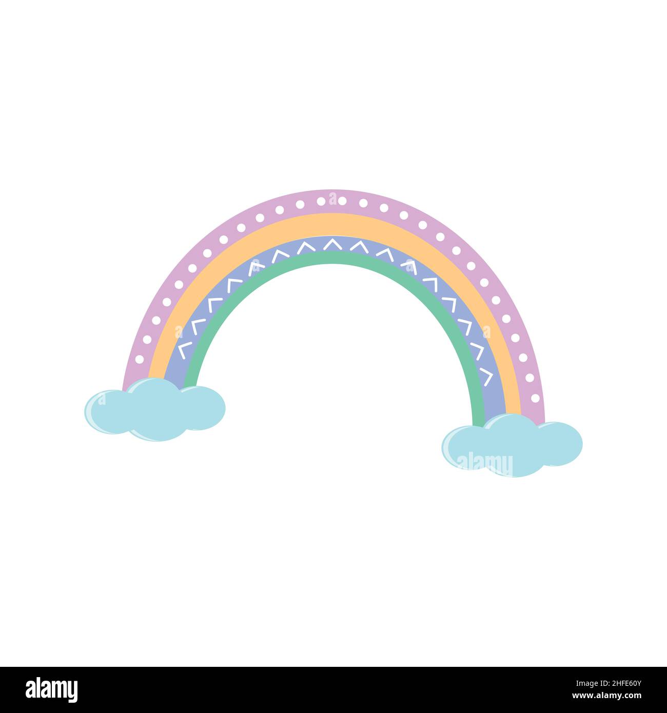 Pastel rainbow with a pattern Stock Vector Image & Art - Alamy