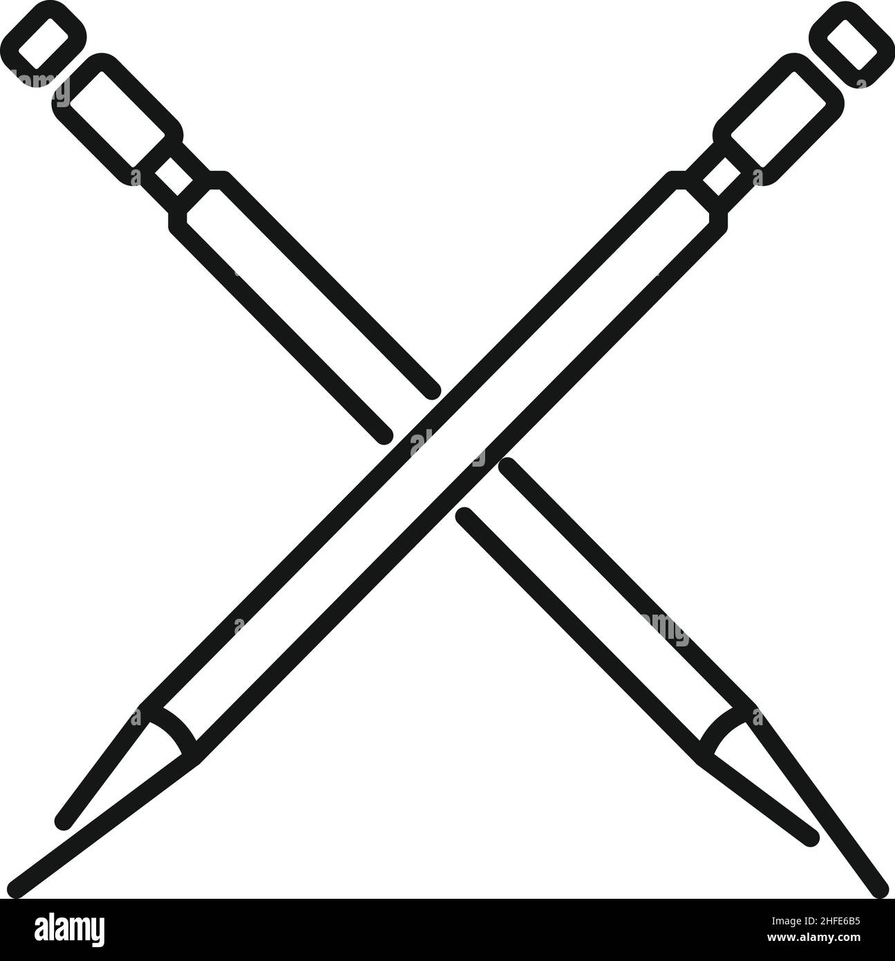 Tooth pick icon outline vector. Wood stick. Food toothpick Stock Vector ...