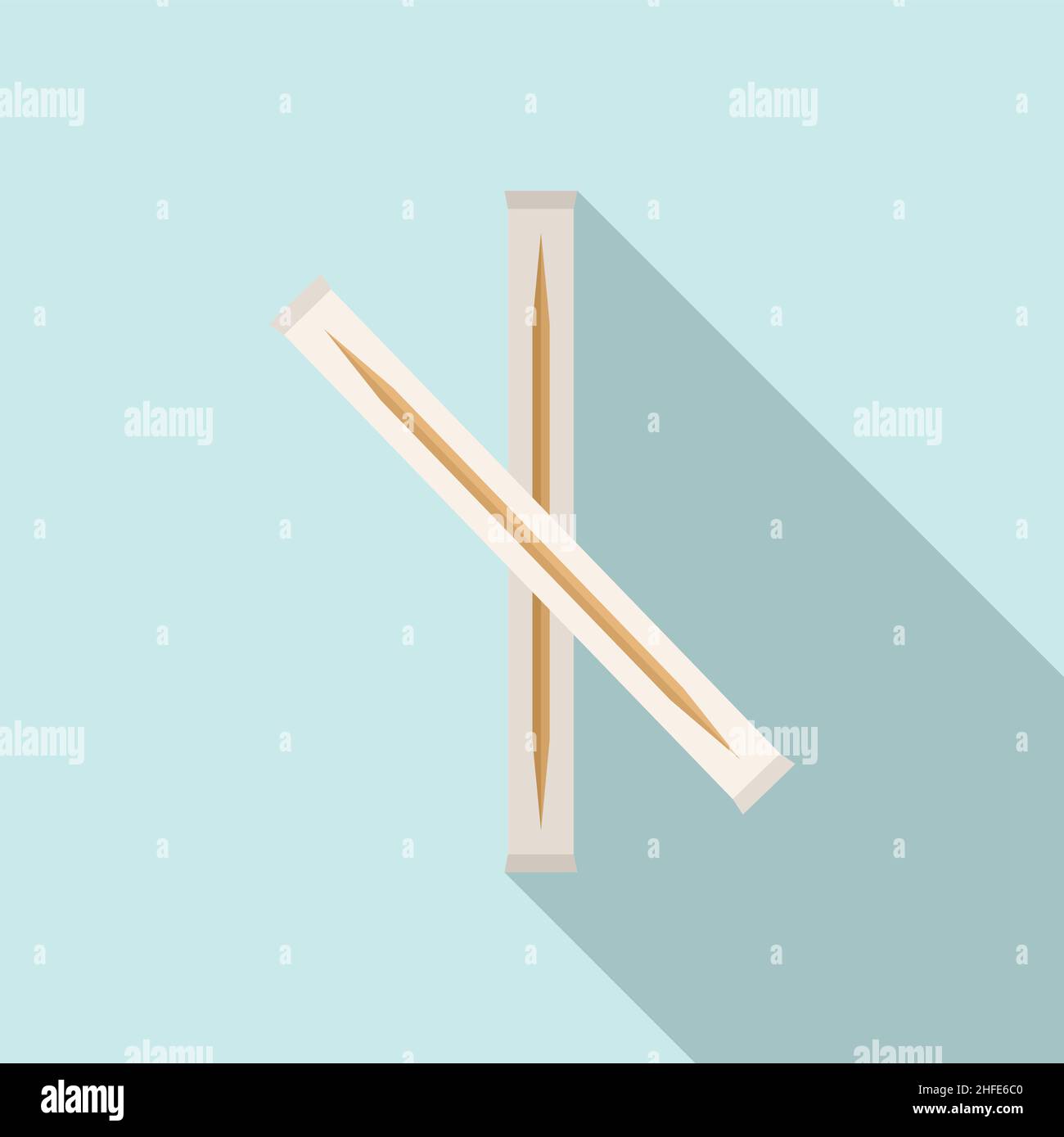Dental toothpick icon flat vector. Tooth pick. Wood stick Stock Vector ...