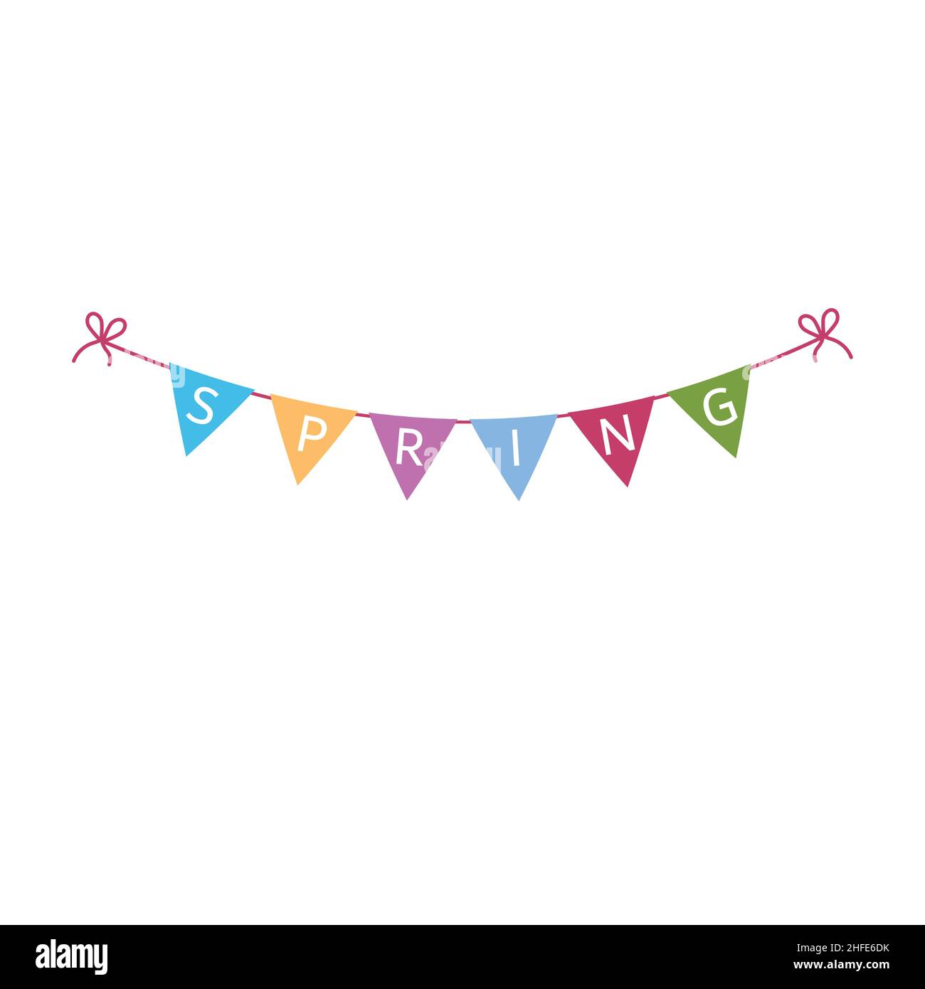 Garland Flags spring, color Isolated Vector Illustration Clipart Decor ...