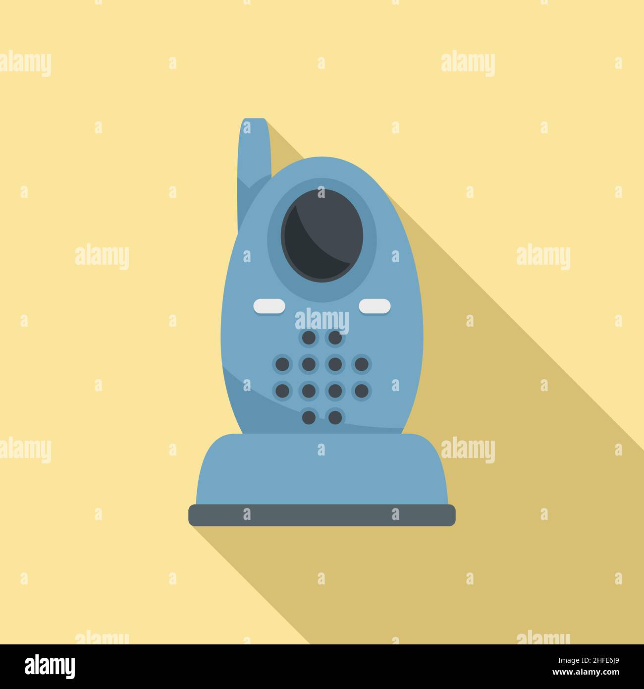 App baby monitor icon flat vector. Infant radio. Newborn care Stock ...