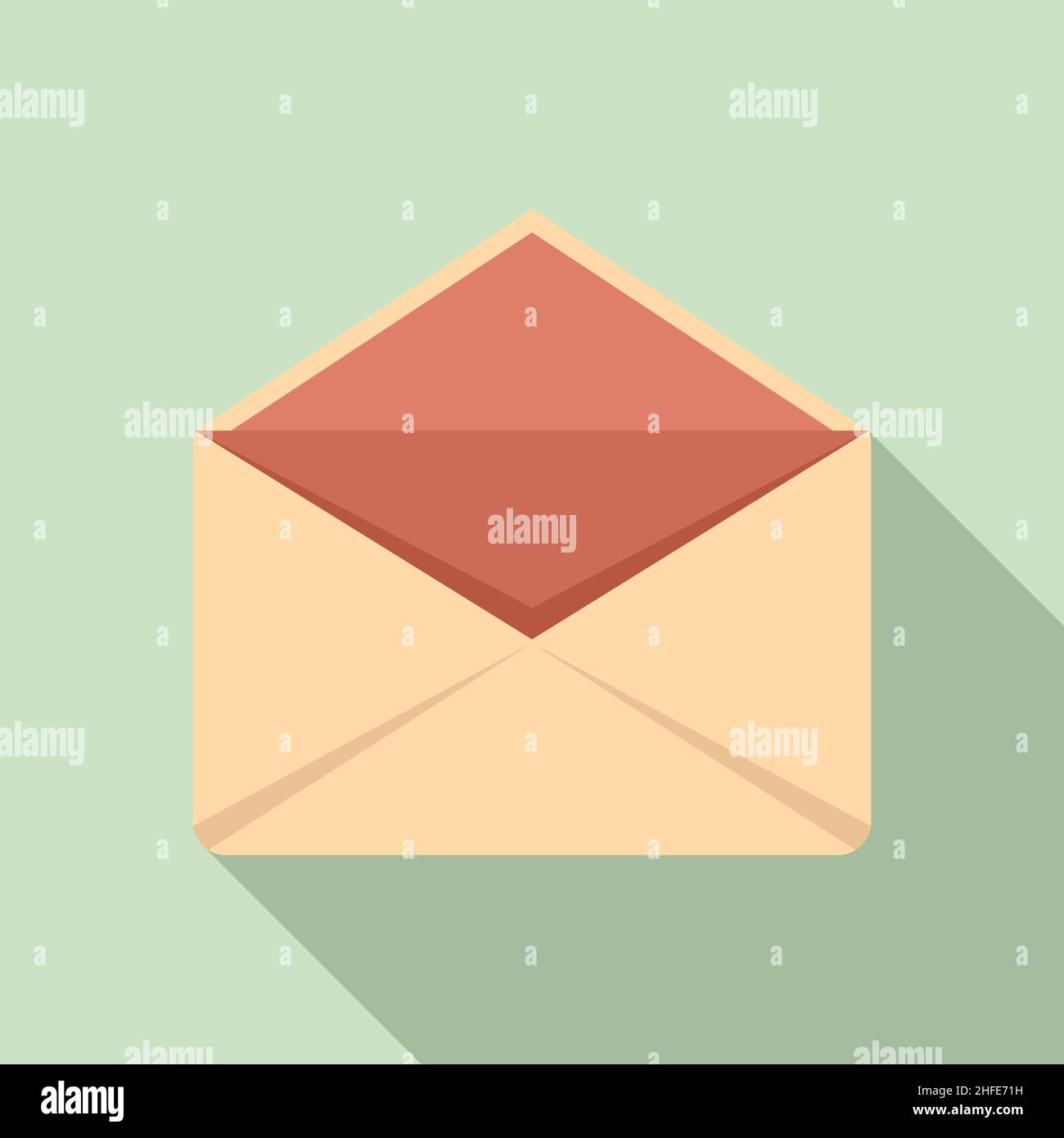Close envelope icon flat vector. Mail letter. Post open Stock Vector ...