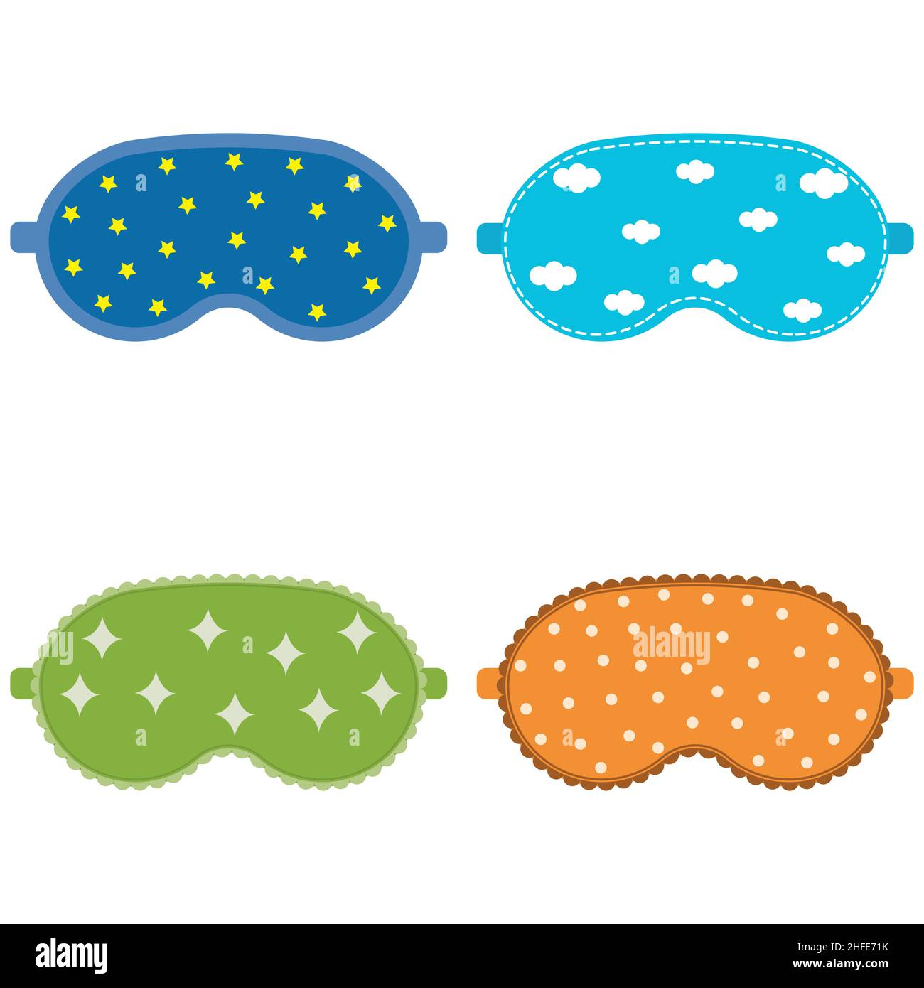 Set of sleep mask, color isolated vector illustration Stock Vector ...