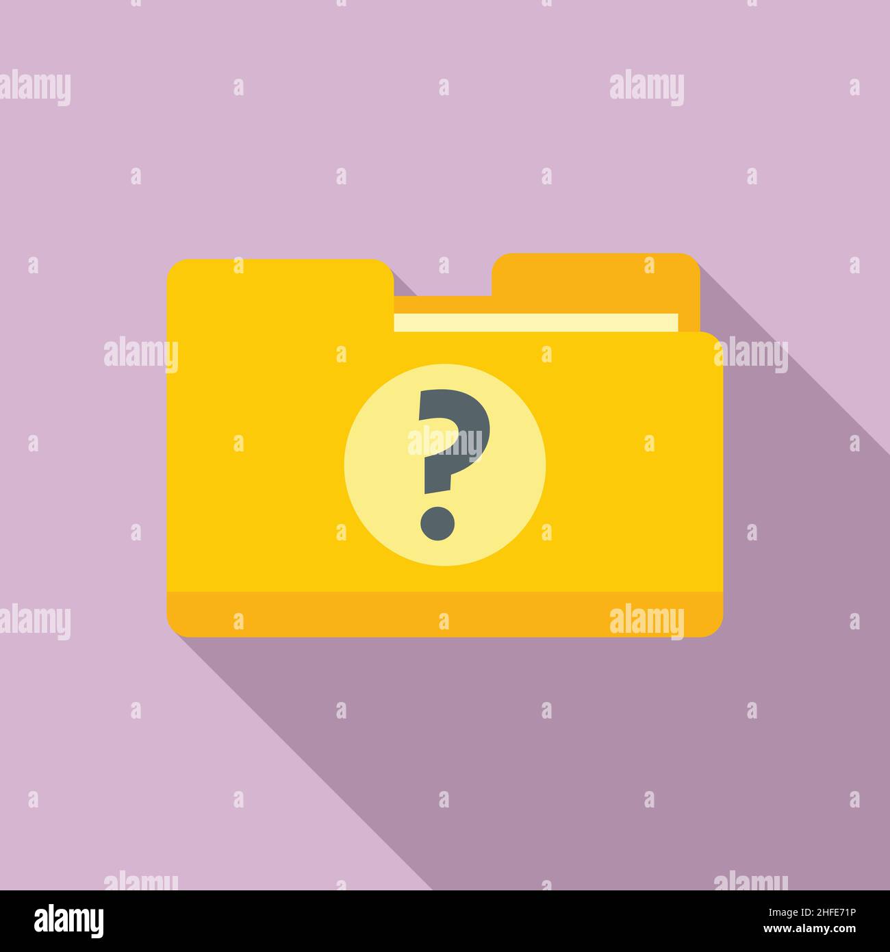 Folder request icon flat vector. Document information. File service ...