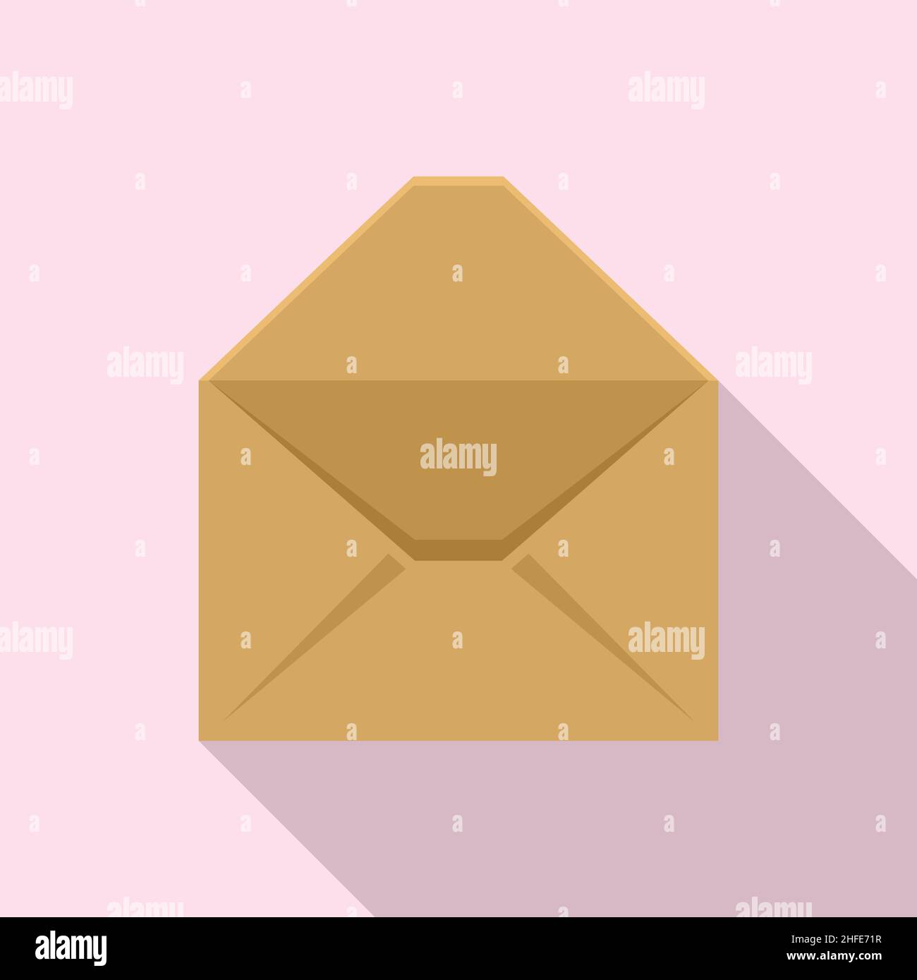 Document envelope icon flat vector. Information mail. Letter email ...