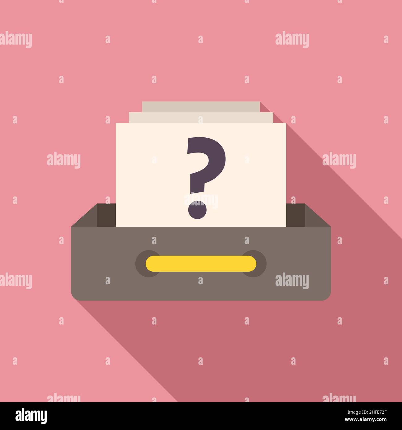 Archive request icon flat vector. Document information. File screen ...