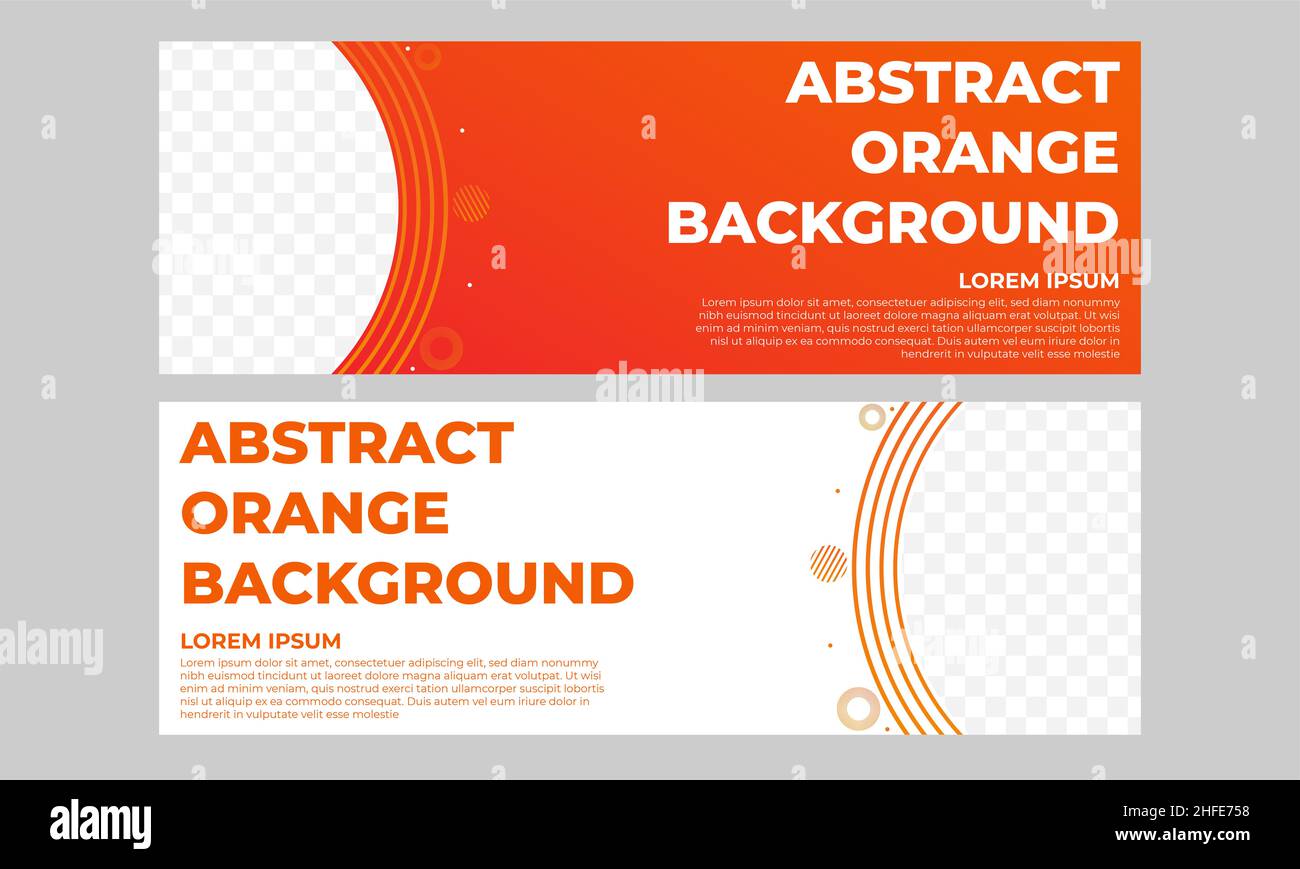 abstract orange gradient banner template collection design Stock Photo ...