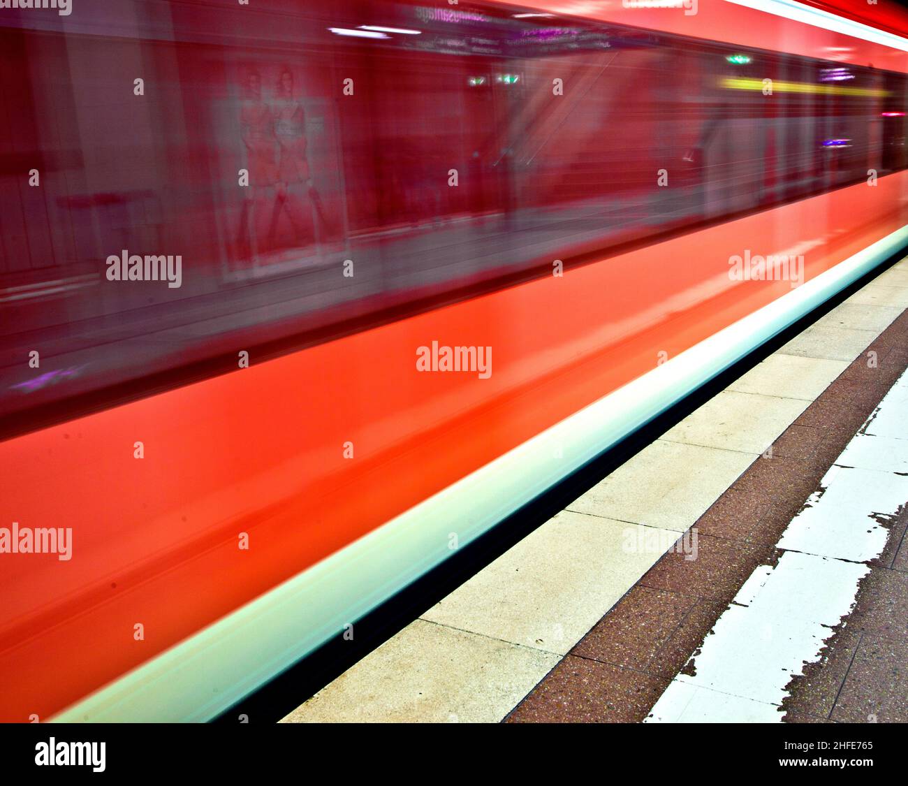subway in the station with speed Stock Photo - Alamy