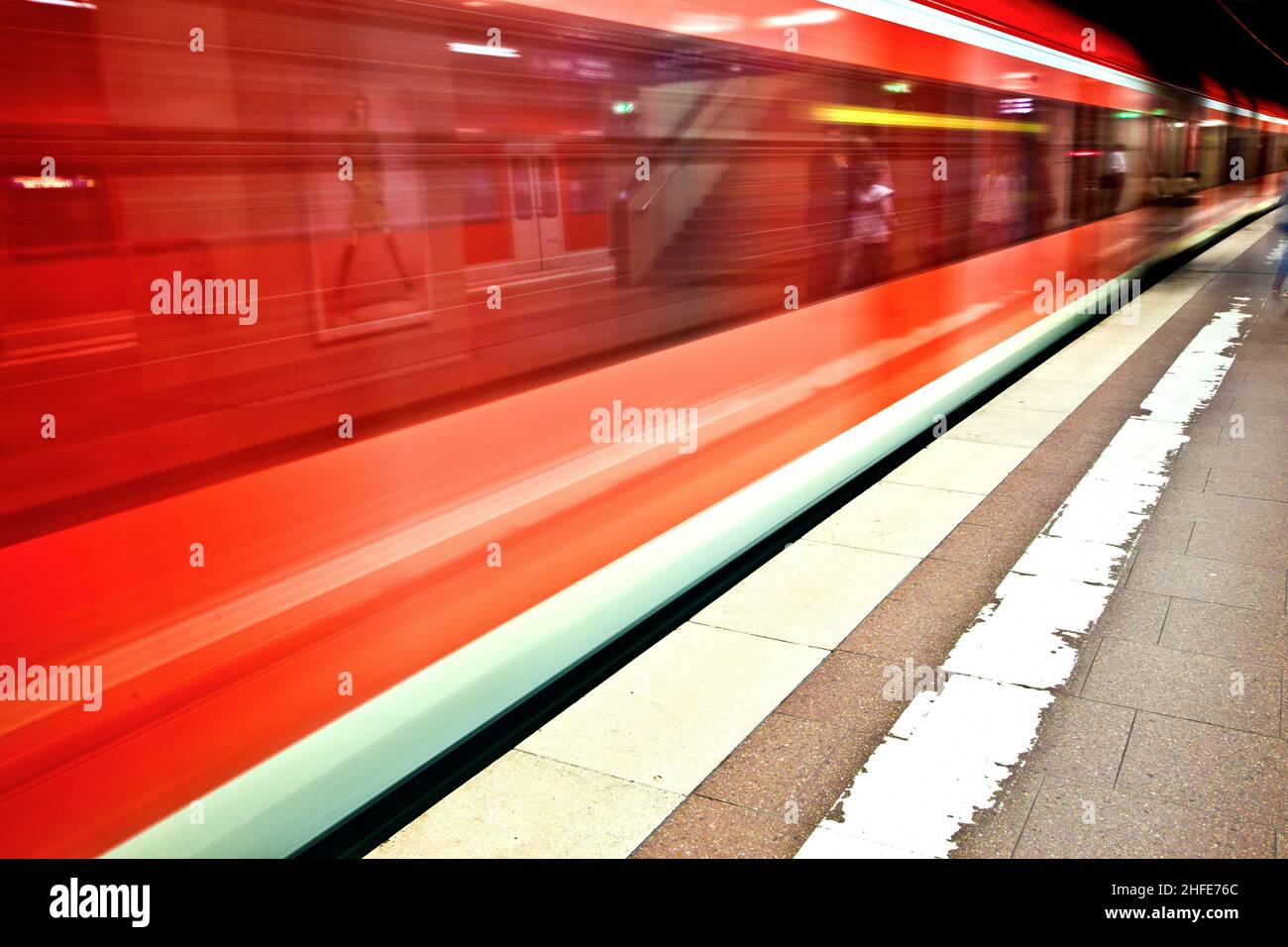 subway in the station with speed Stock Photo - Alamy