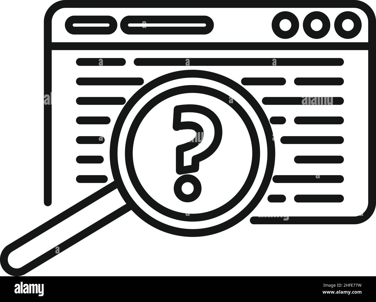 Request icon outline vector. Online form. Document service Stock Vector ...