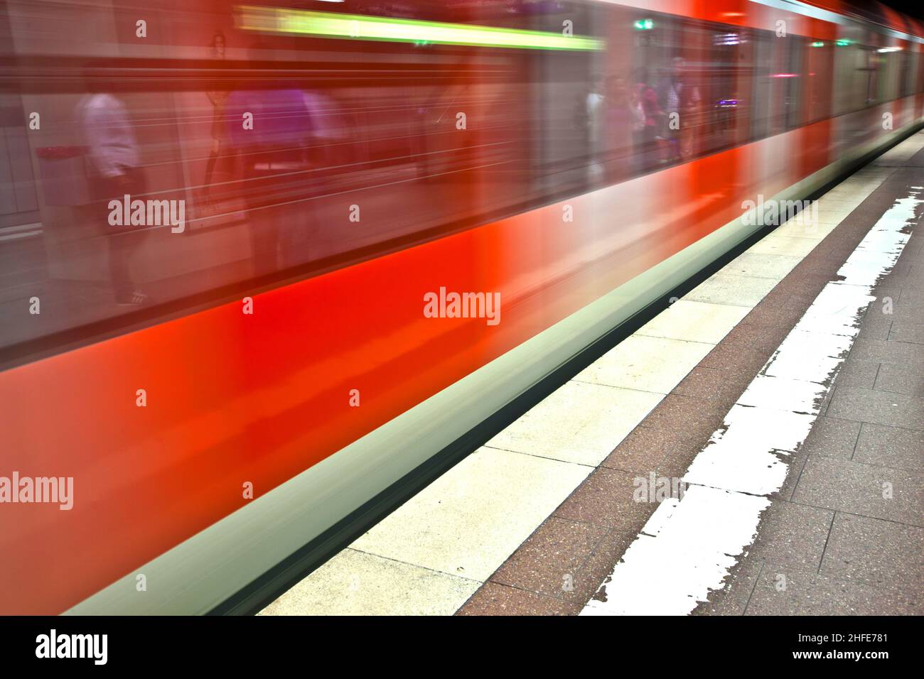 subway in the station with speed Stock Photo - Alamy