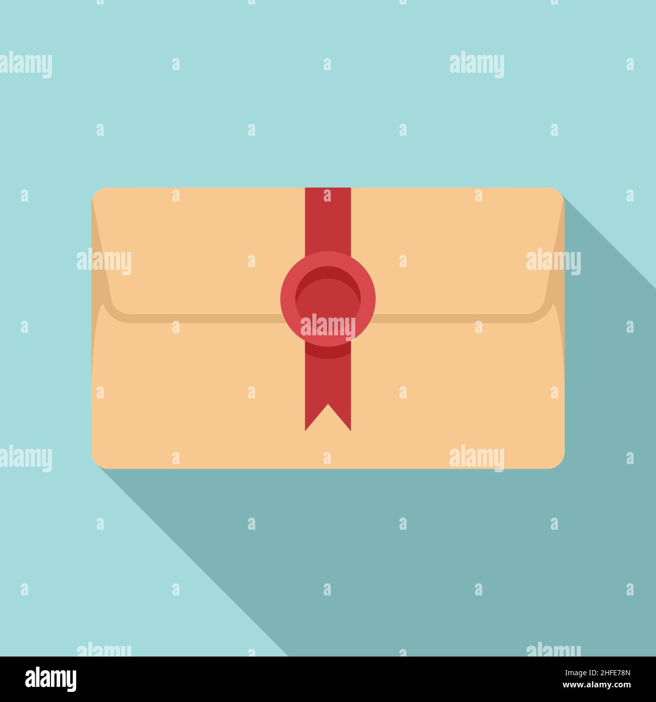 Envelope message icon flat vector. Mail letter. Email paper Stock ...