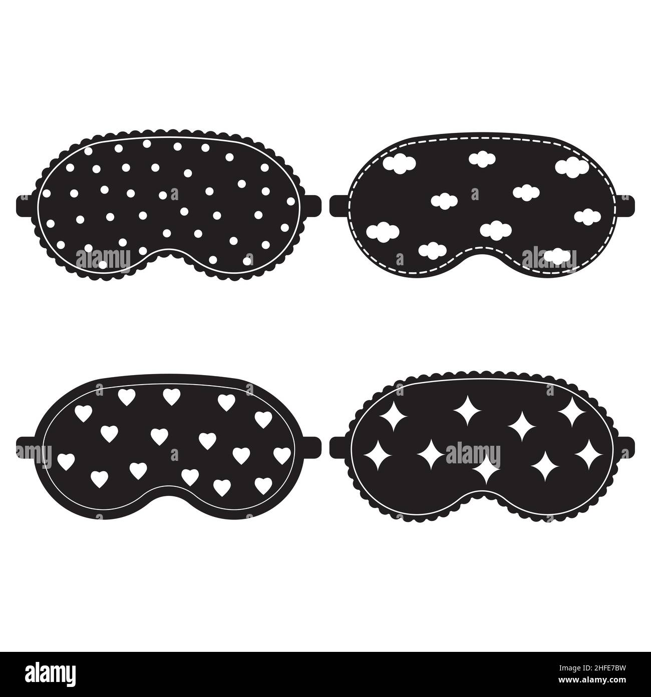 Cartoon sleeping mask Black and White Stock Photos & Images - Alamy
