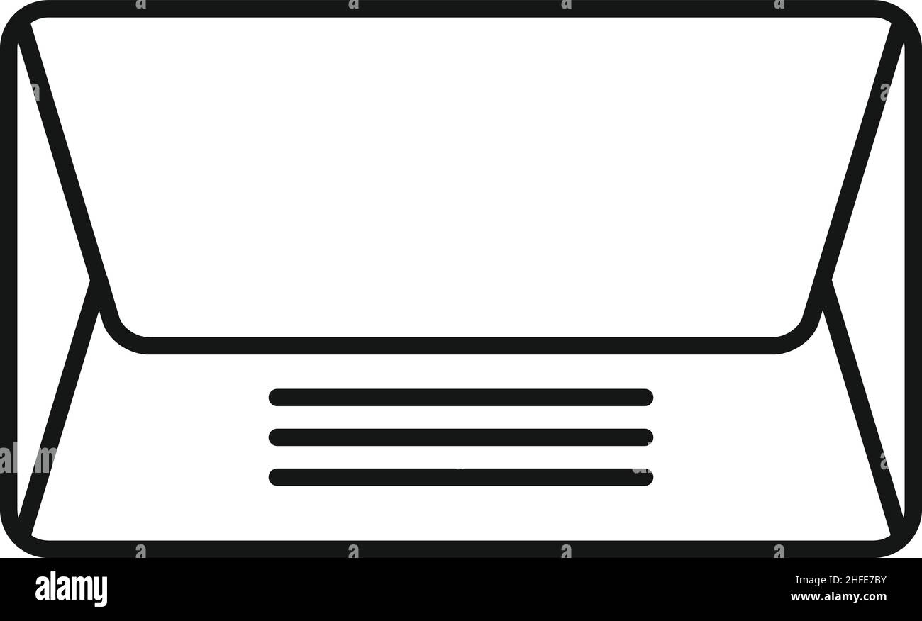 Delivery envelope icon outline vector. Mail letter. Email paper Stock ...