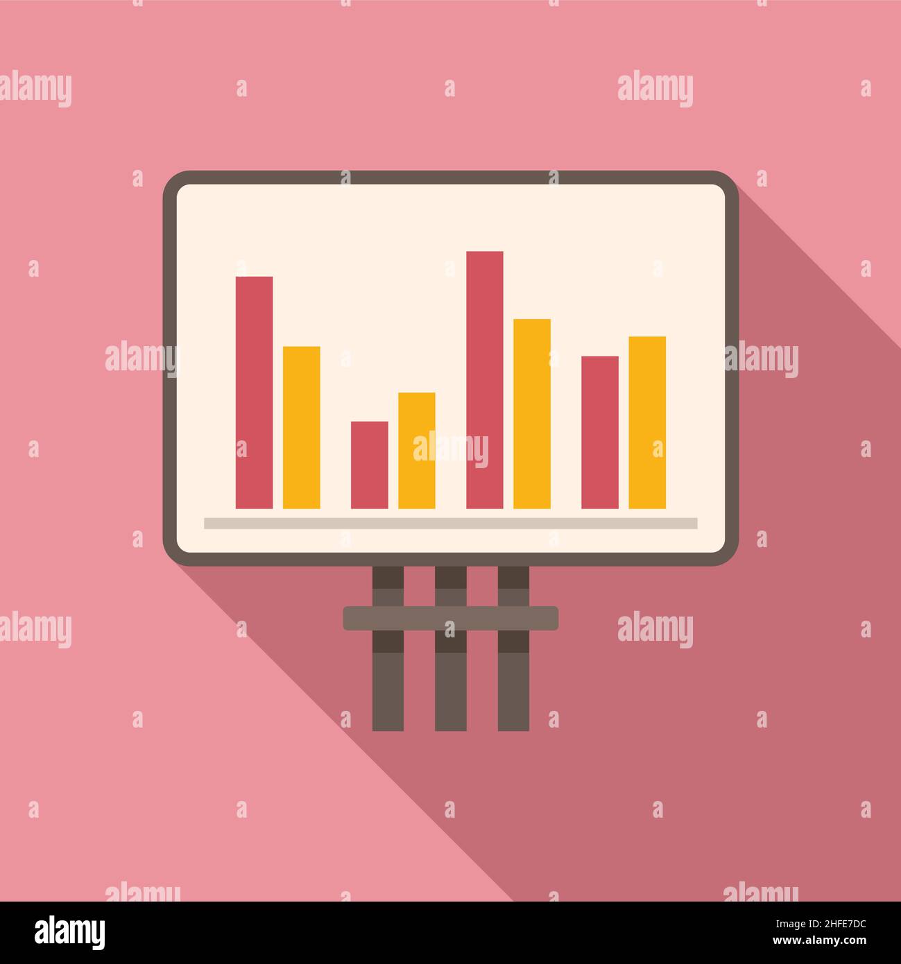 Graph comparison icon flat vector. Compare business. Finance idea Stock ...