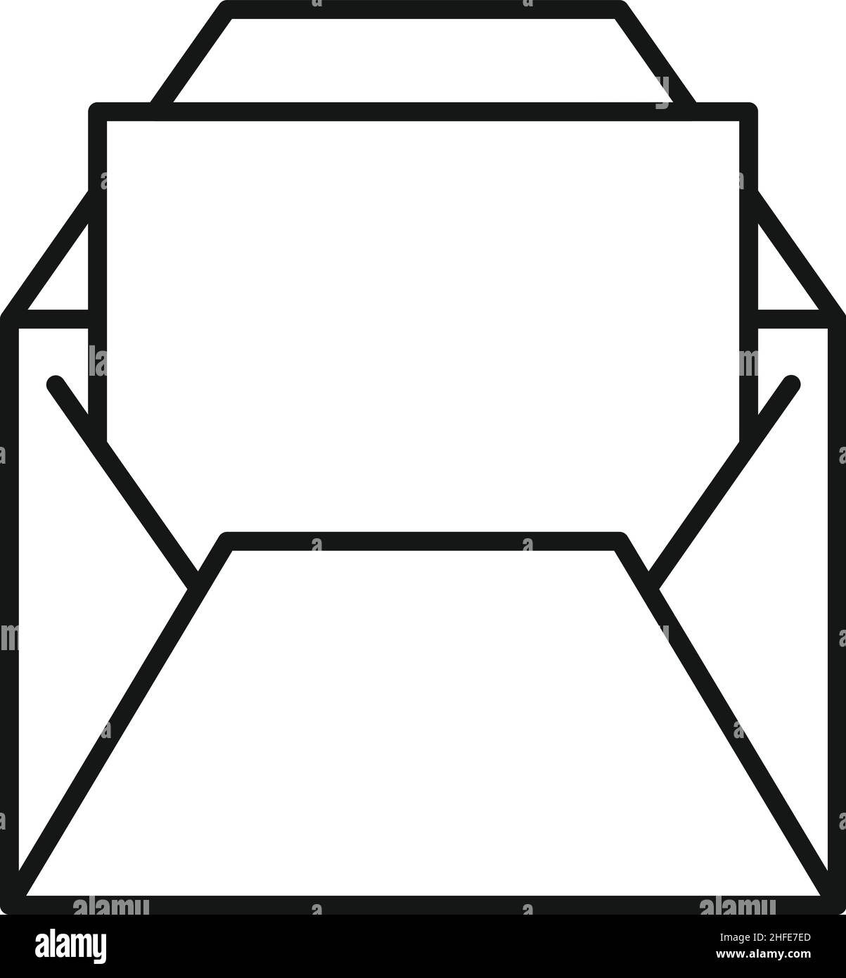 Envelope mail icon outline vector. Email letter. Paper post Stock ...