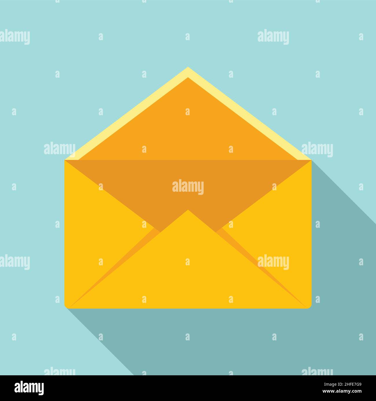 Frame envelope icon flat vector. Envelop card. Mail letter Stock Vector ...