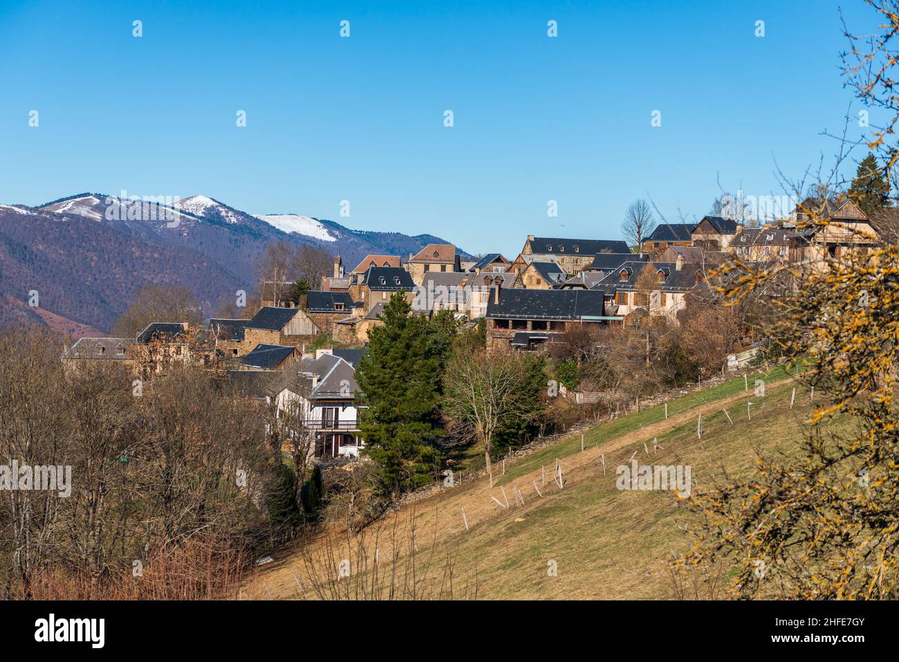 French village near pyrenees hi-res stock photography and images - Alamy