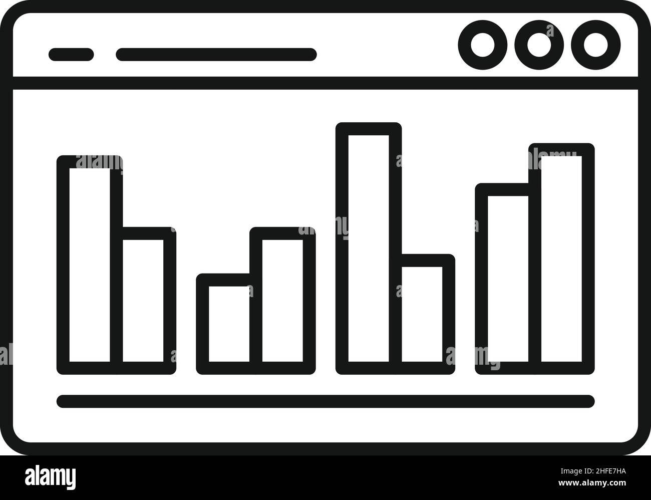 Business graph comparison icon outline vector. Scale compare. Money ...