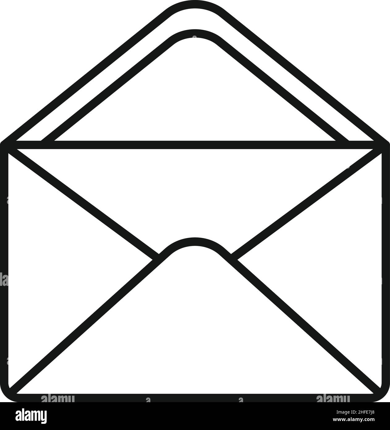 Envelope icon outline vector. Mail letter. Email paper Stock Vector ...