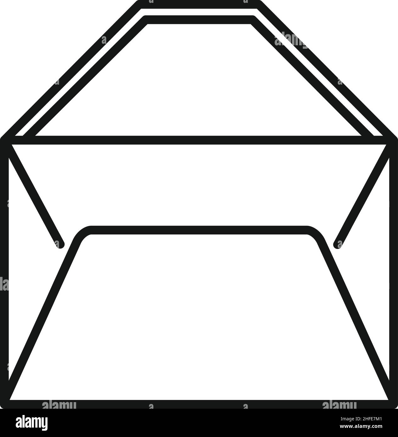 Mailbox envelope icon outline vector. Mail paper. Post newsletter Stock ...