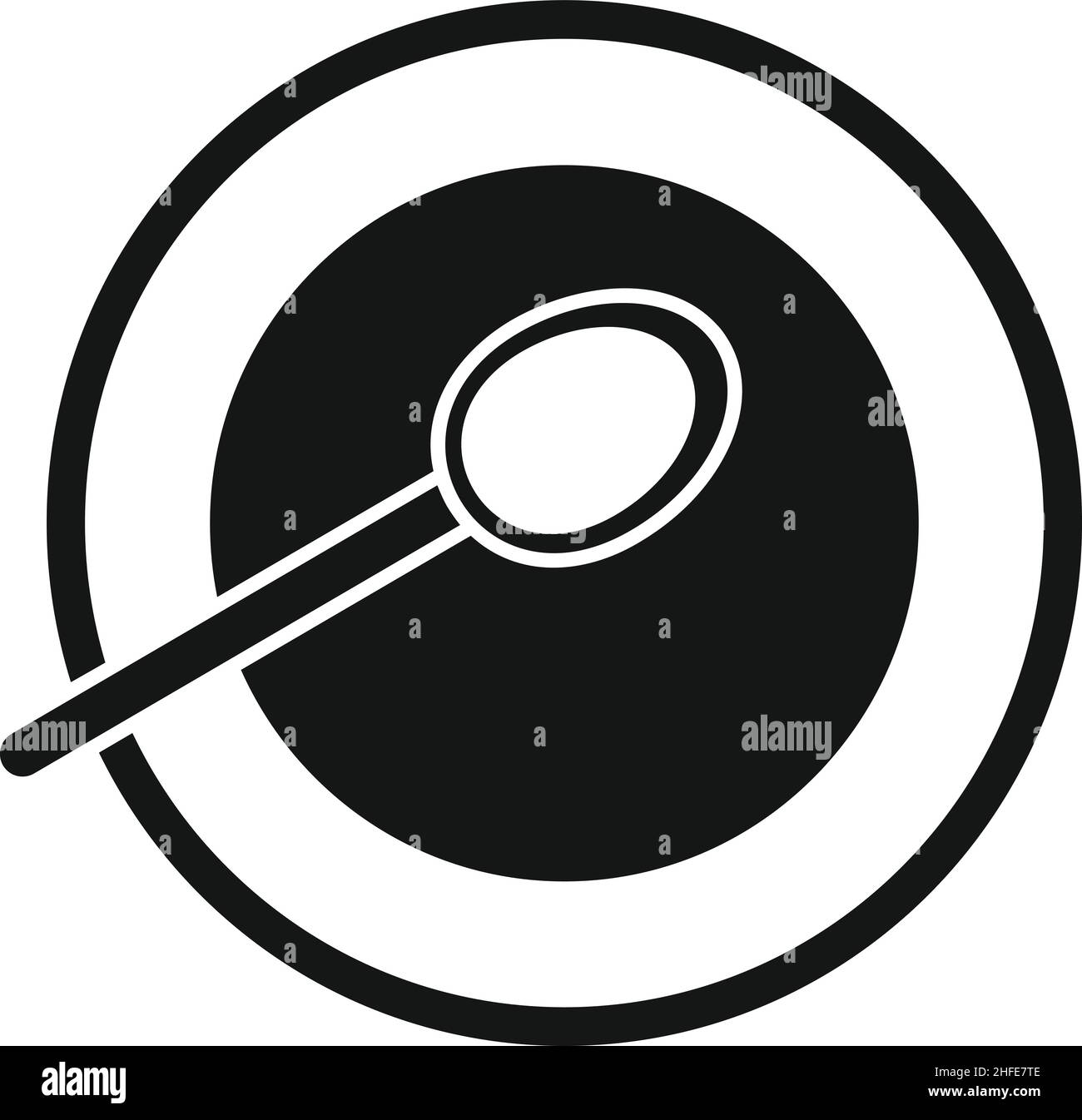 Kid plate icon simple vector. Dish table. Meal plate Stock Vector Image ...