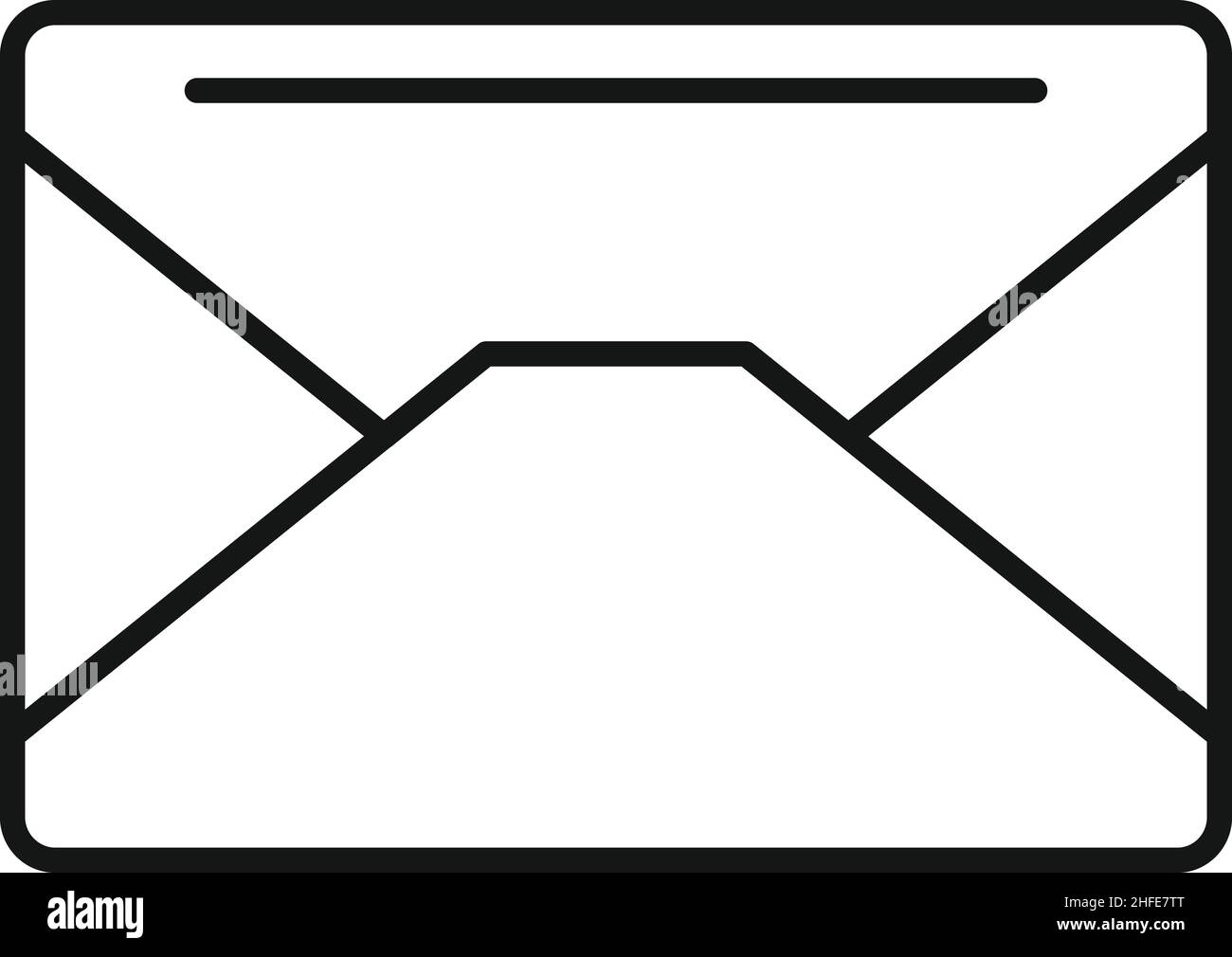 Postcard envelope icon outline vector. Mail letter. Email paper Stock ...