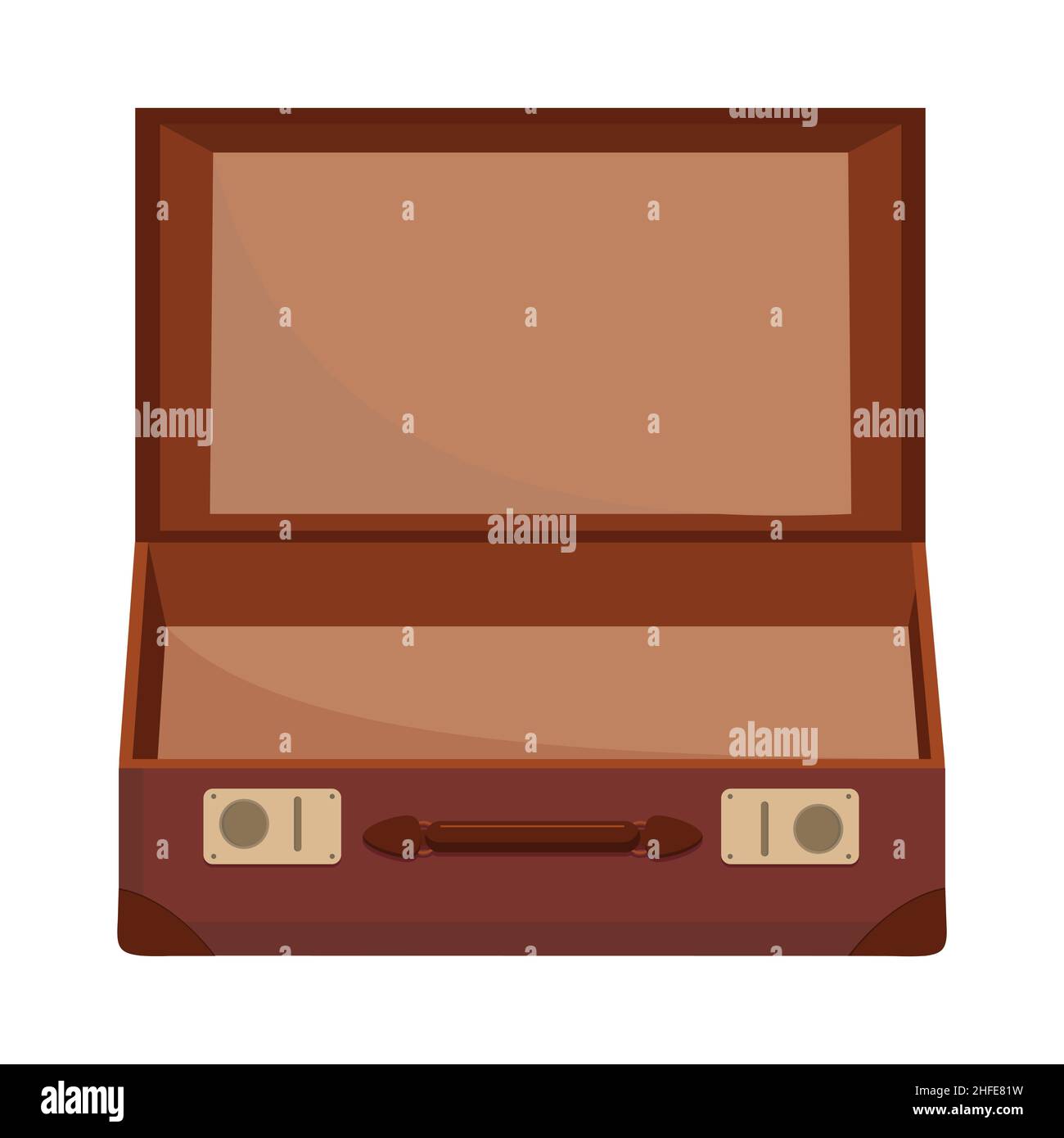 Open suitcase, color isolated vector illustration Stock Vector Image ...