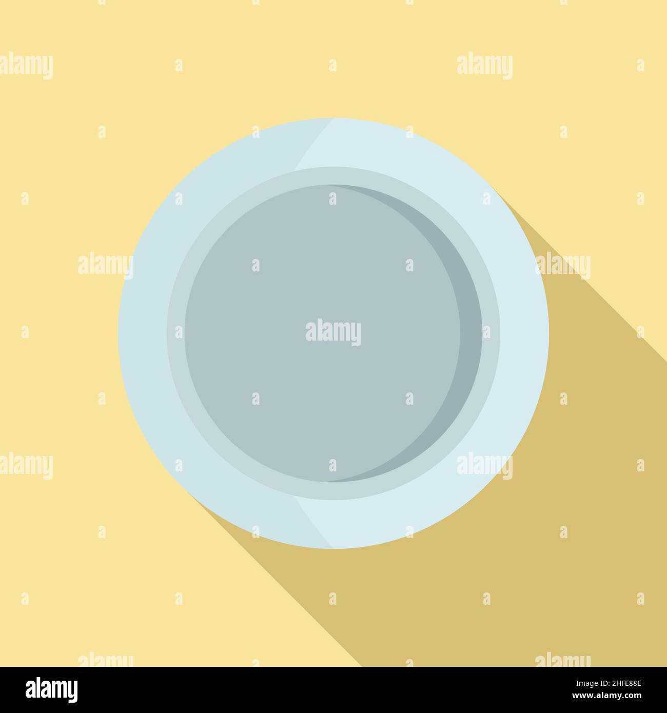 Silverware plate icon flat vector. Dinner meal. Empty plate Stock ...