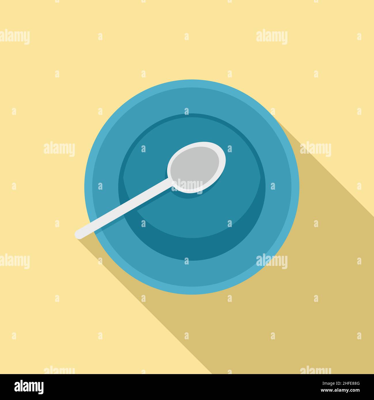 Kid plate icon flat vector. Dish table. Meal plate Stock Vector Image ...