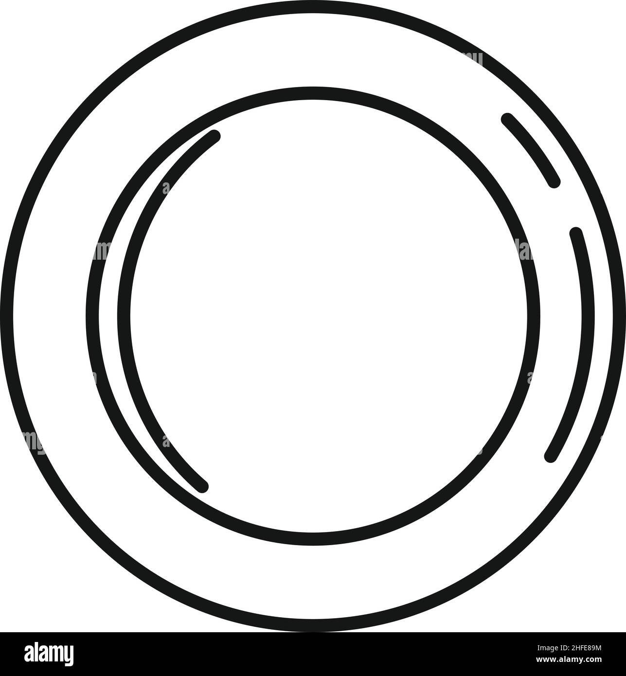 Breakfast plate icon outline vector. Food dish. Dinner lunch Stock ...