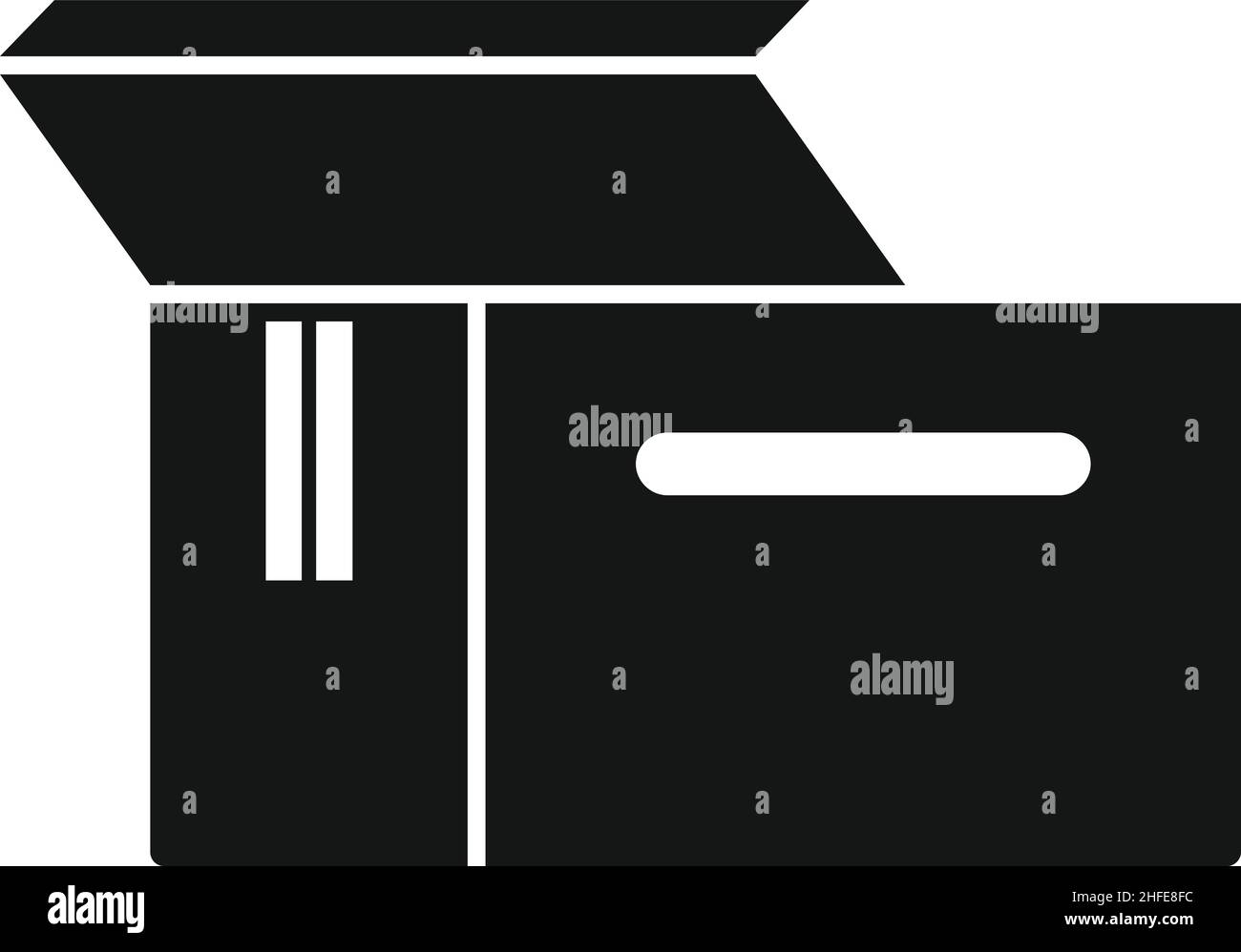 Mail box icon simple vector. Parcel delivery. Carton cardboard Stock ...