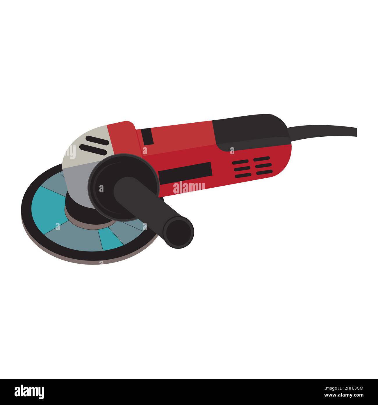 Construction tool grinder, color isolated vector illustration in ...