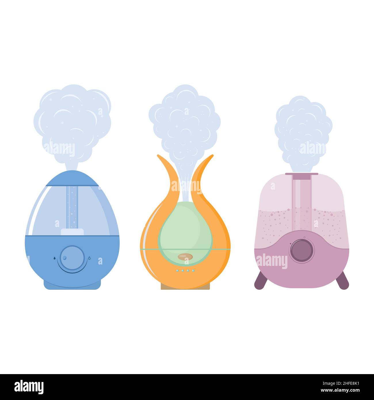 air humidifier device for home, color isolated vector illustration ...