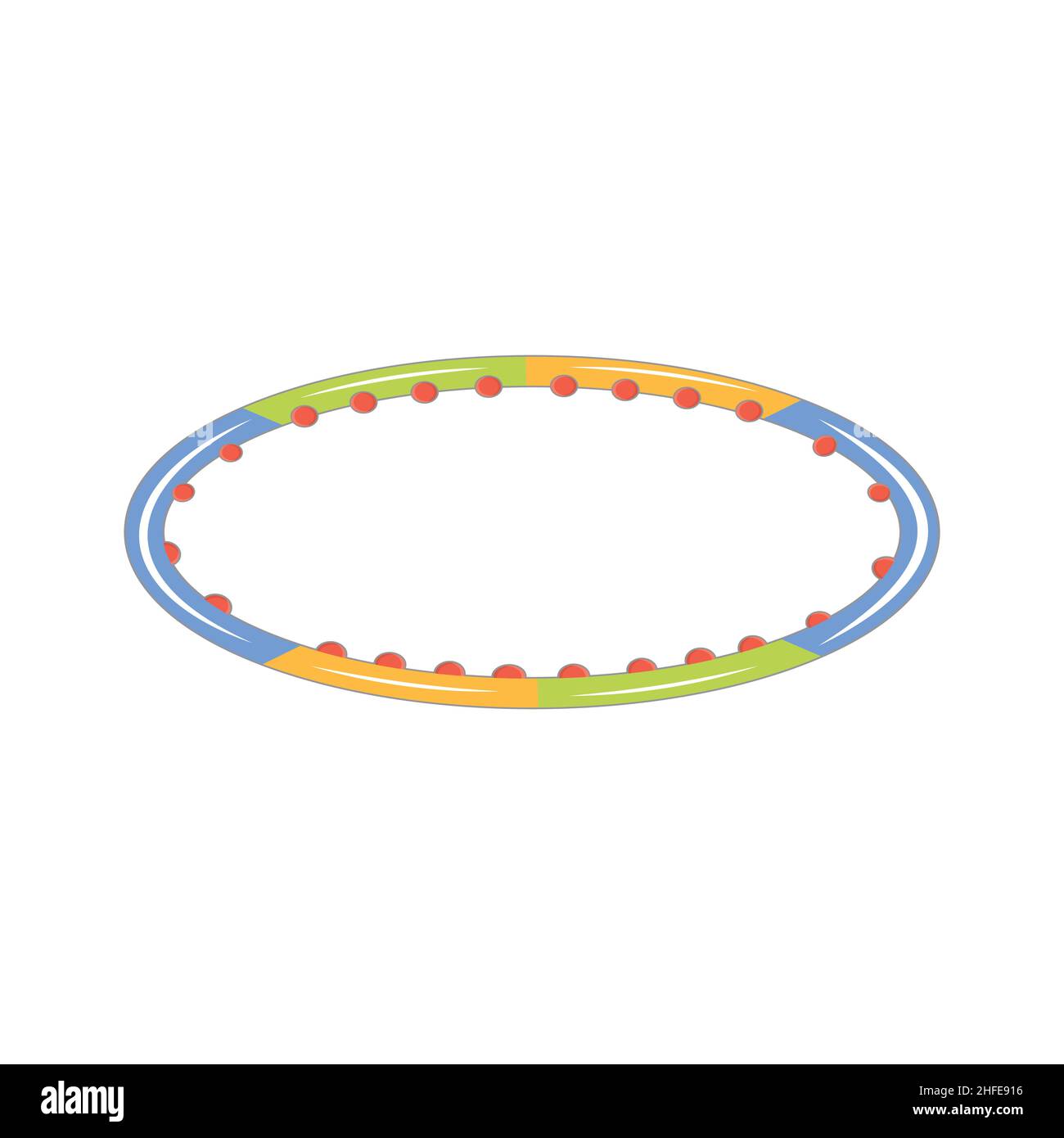 Fitness hoop for a slim figure color isolated vector in flat style ...