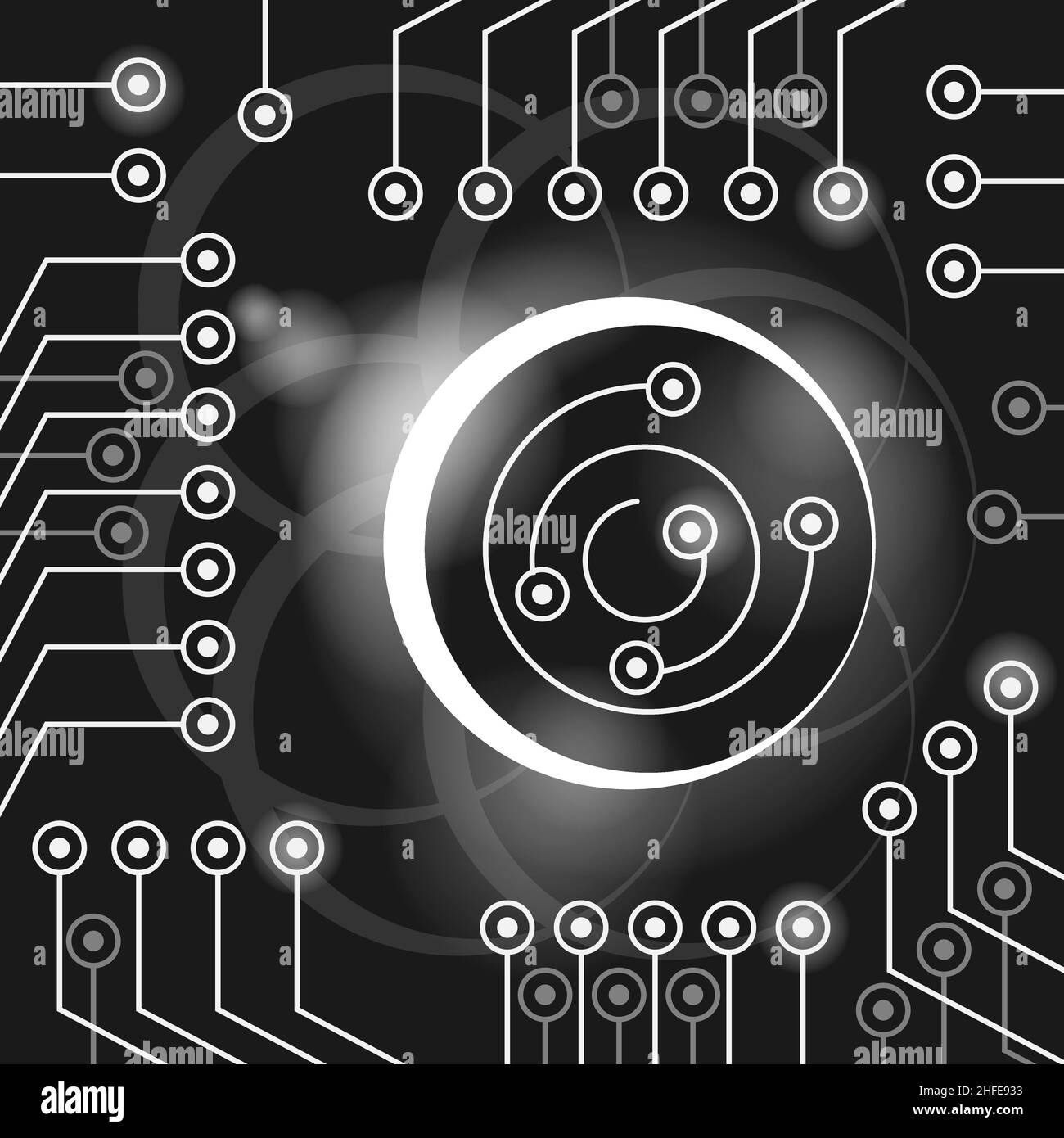 Circuit board vector background. Processor and chip, engineering and ...