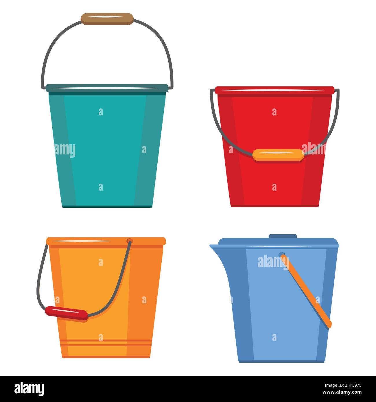 Set of insulated containers for washing and cleaning made of plastic ...