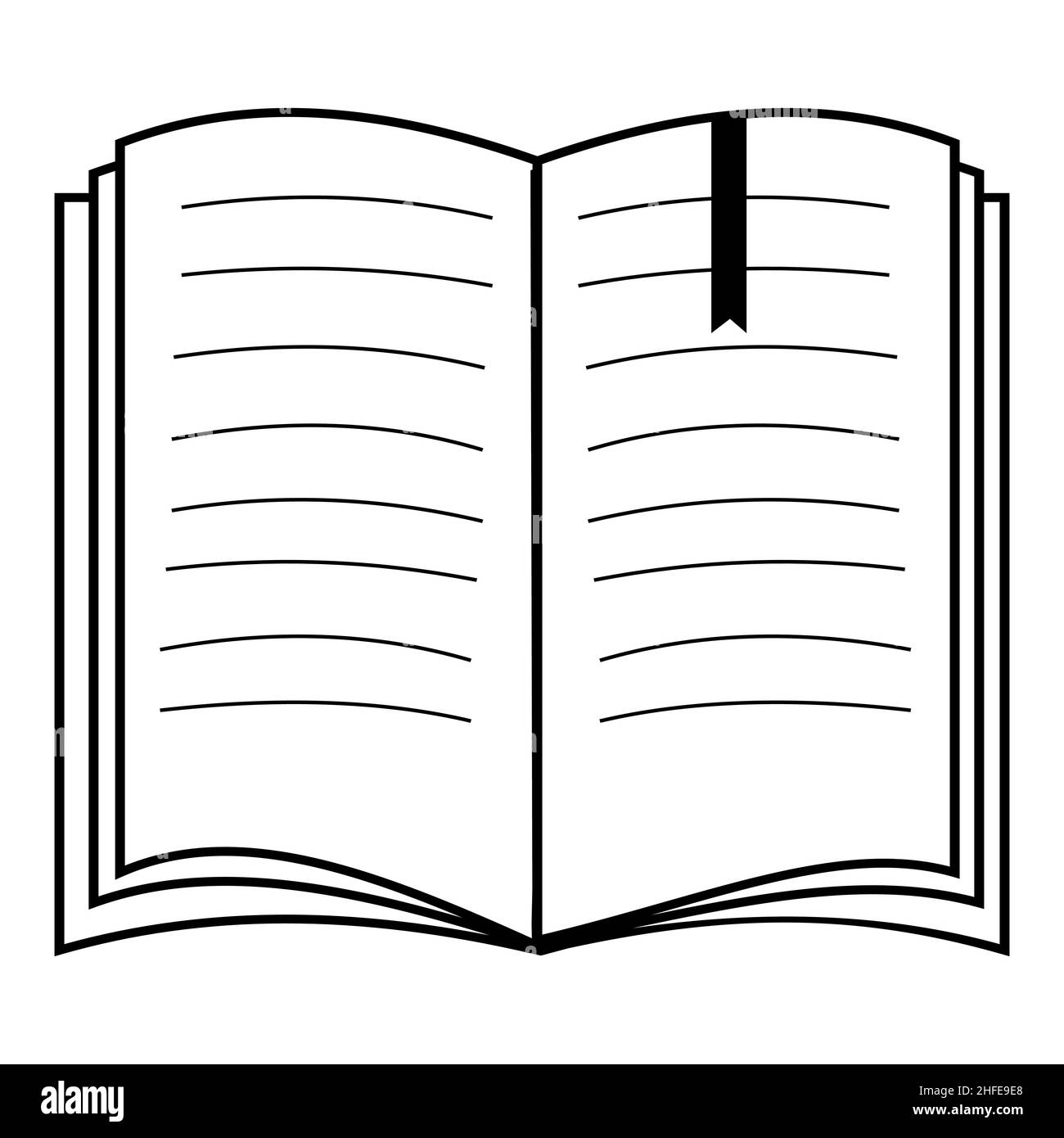 Flat Open Book Clip Art