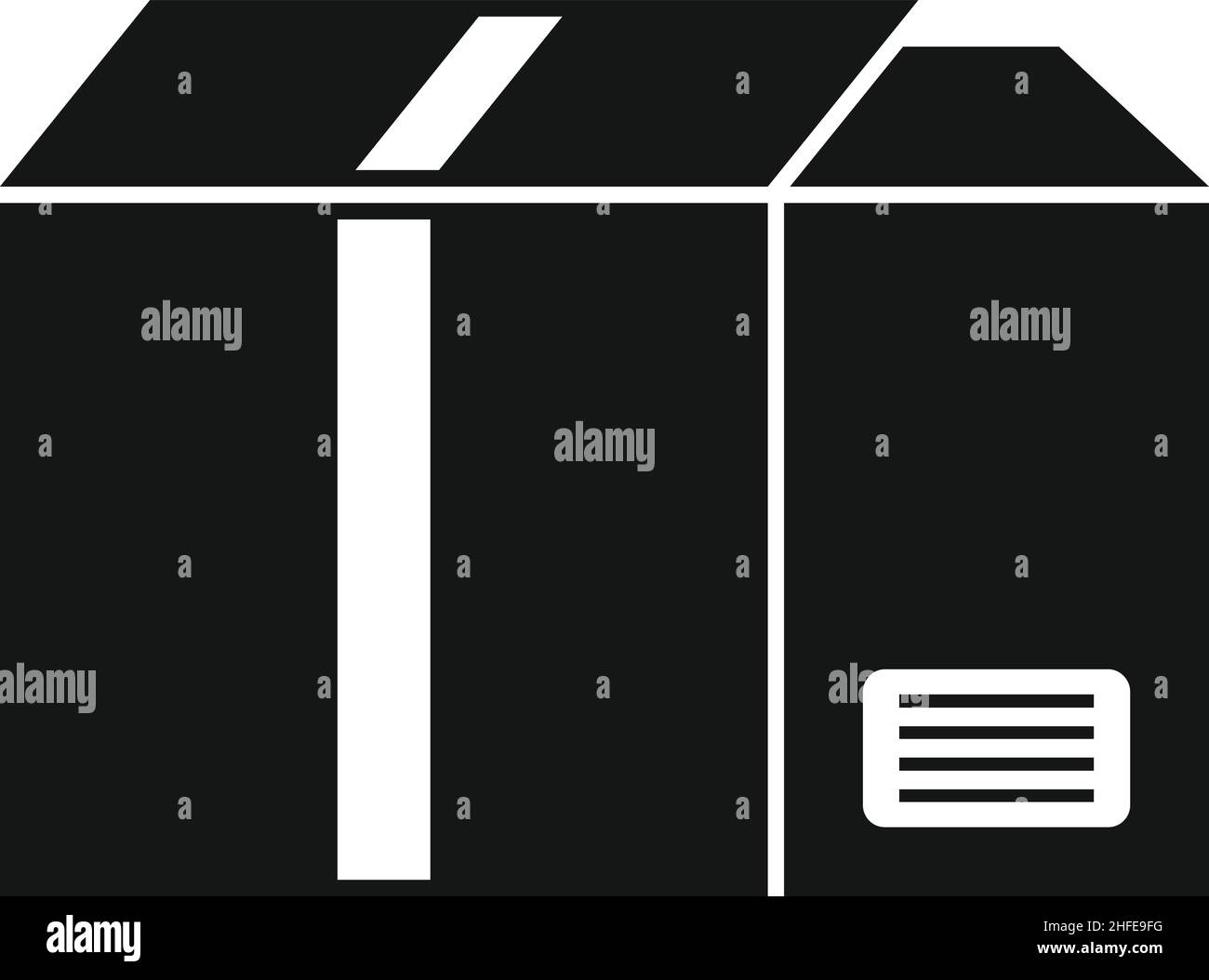 Carton box icon simple vector. Delivery package. Empty parcel Stock ...