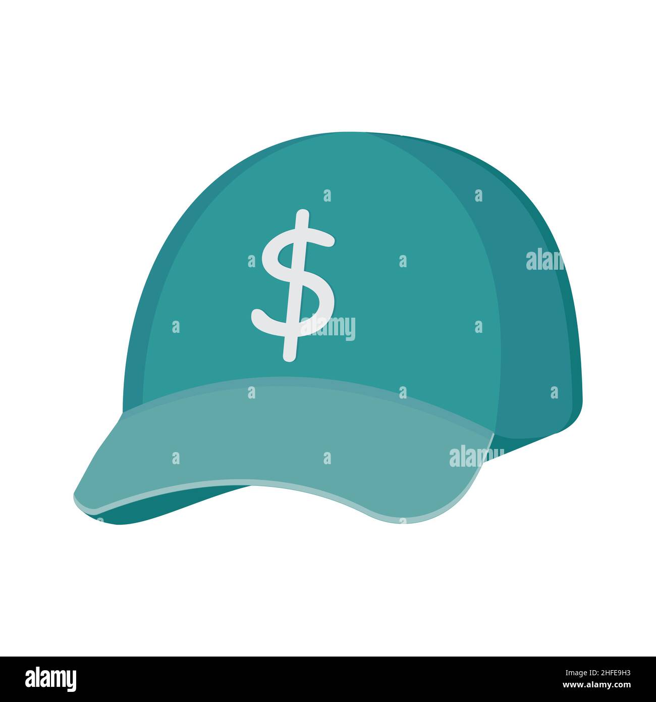 men's cap with a dollar sign, color isolated vector illustration Stock ...