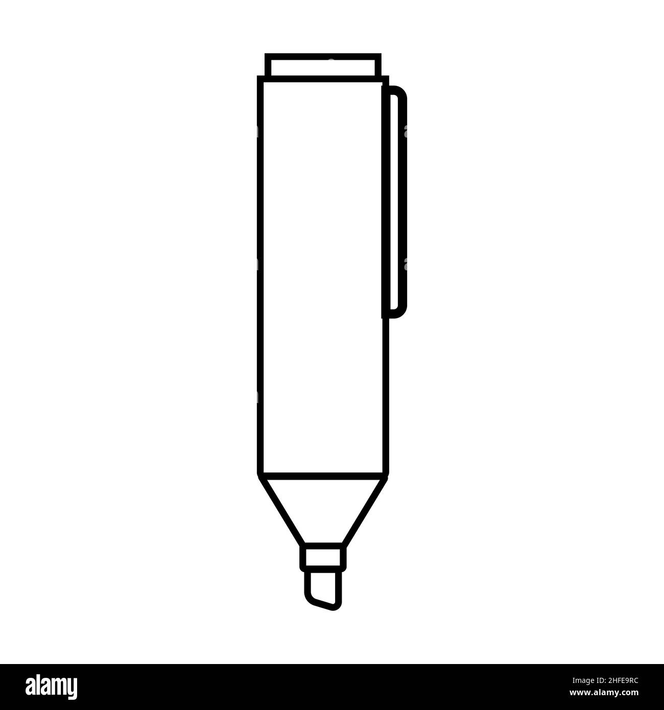 marker for drawing black outline isolated vector in flat style Stock ...