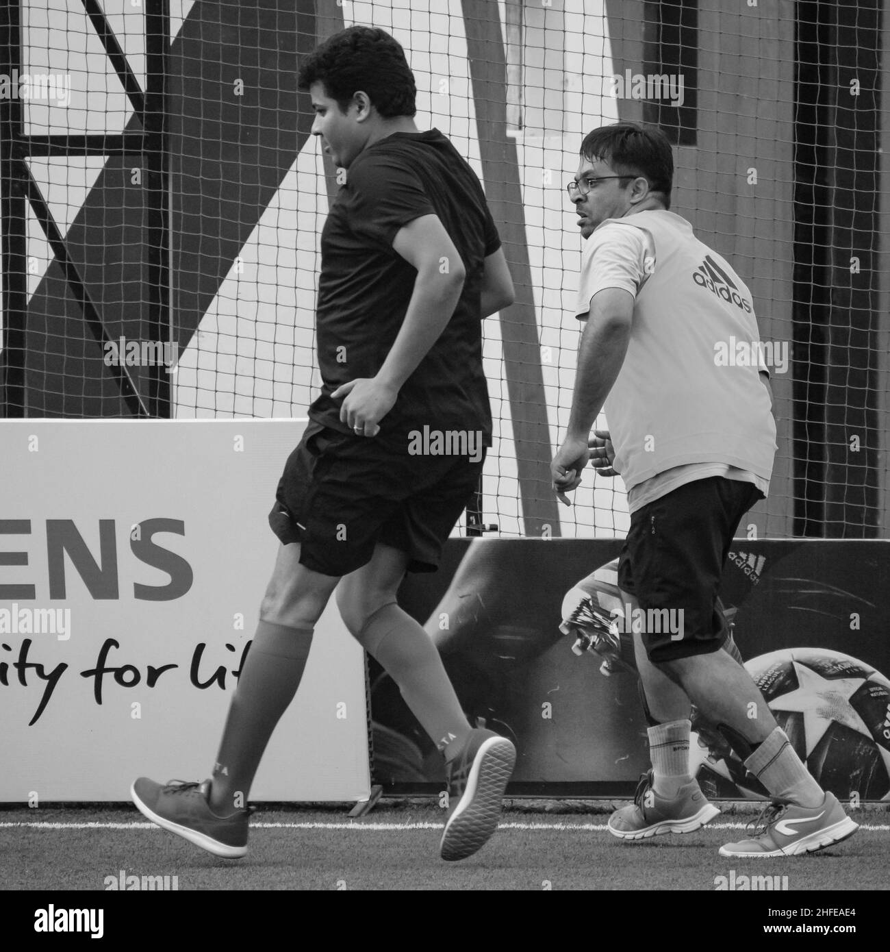 New Delhi, India - July 01 2018: Footballers of local football team ...